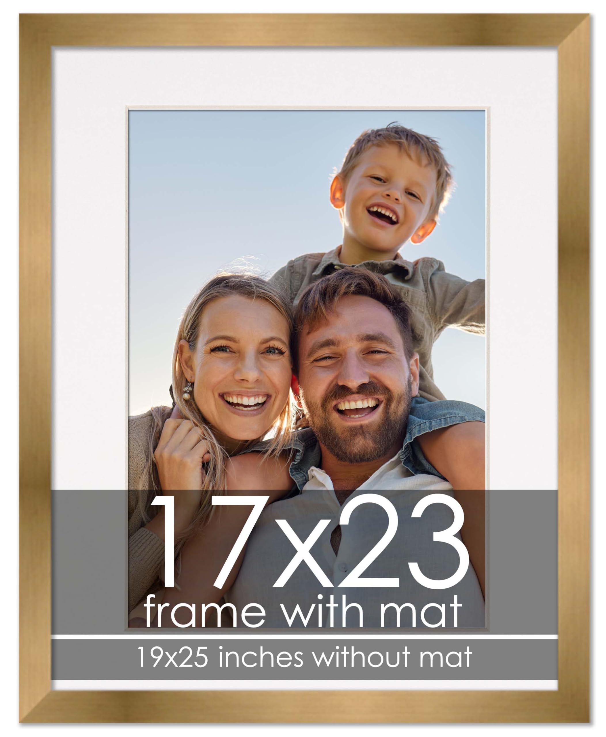 Amazon.com - 17x23 Frame with Mat - Bronze 19x25 Frame Wood Made to ...