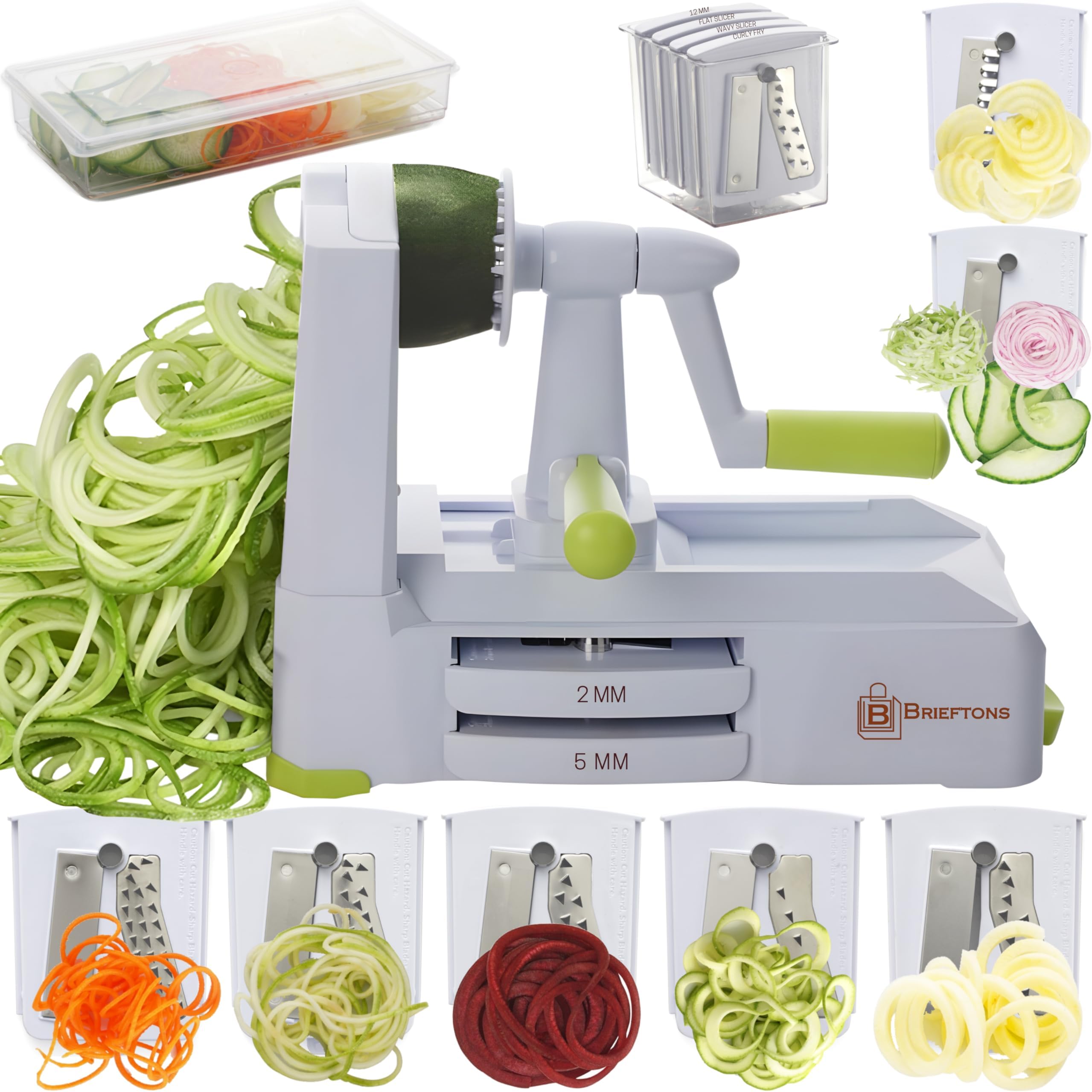Amazon.com: WellToBe 6-Blade Vegetable Spiralizer Spiral Slicer Veggie ...