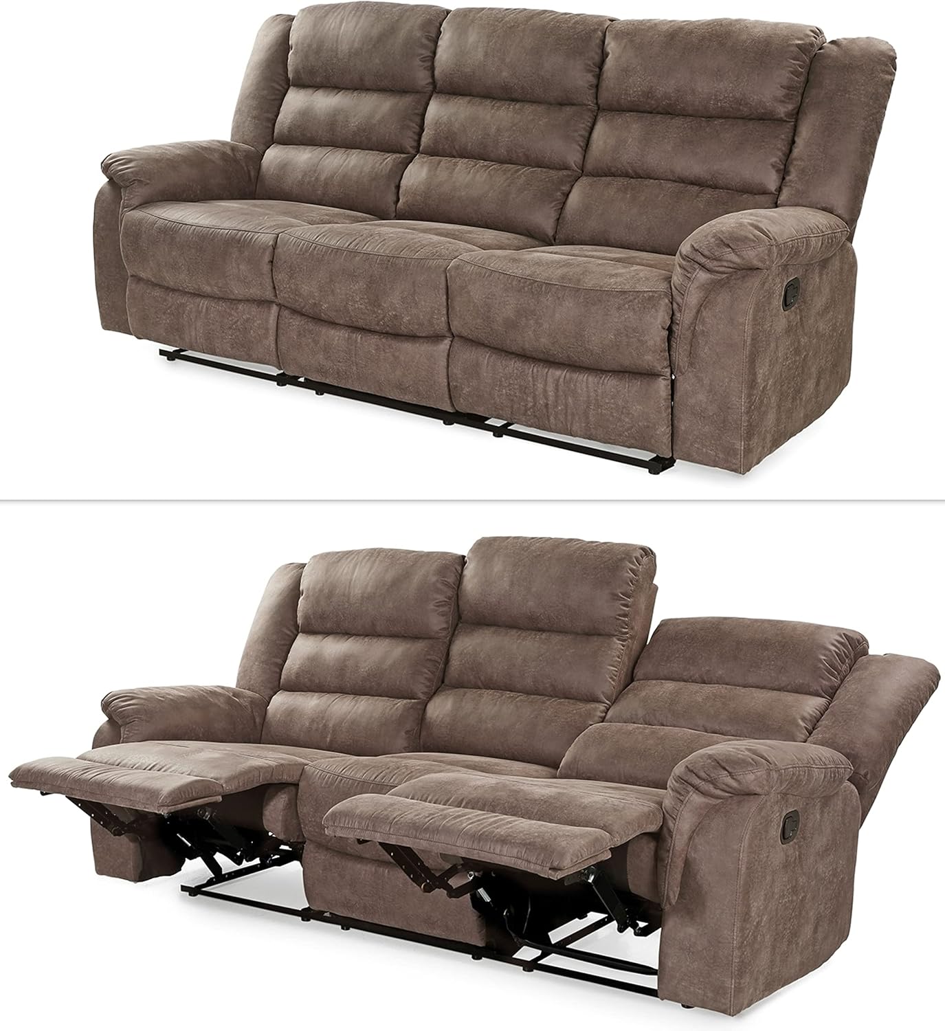 Hochwertiges 3-Sitzer Sofa mit praktischer Relaxfunktion, verstellbare ...