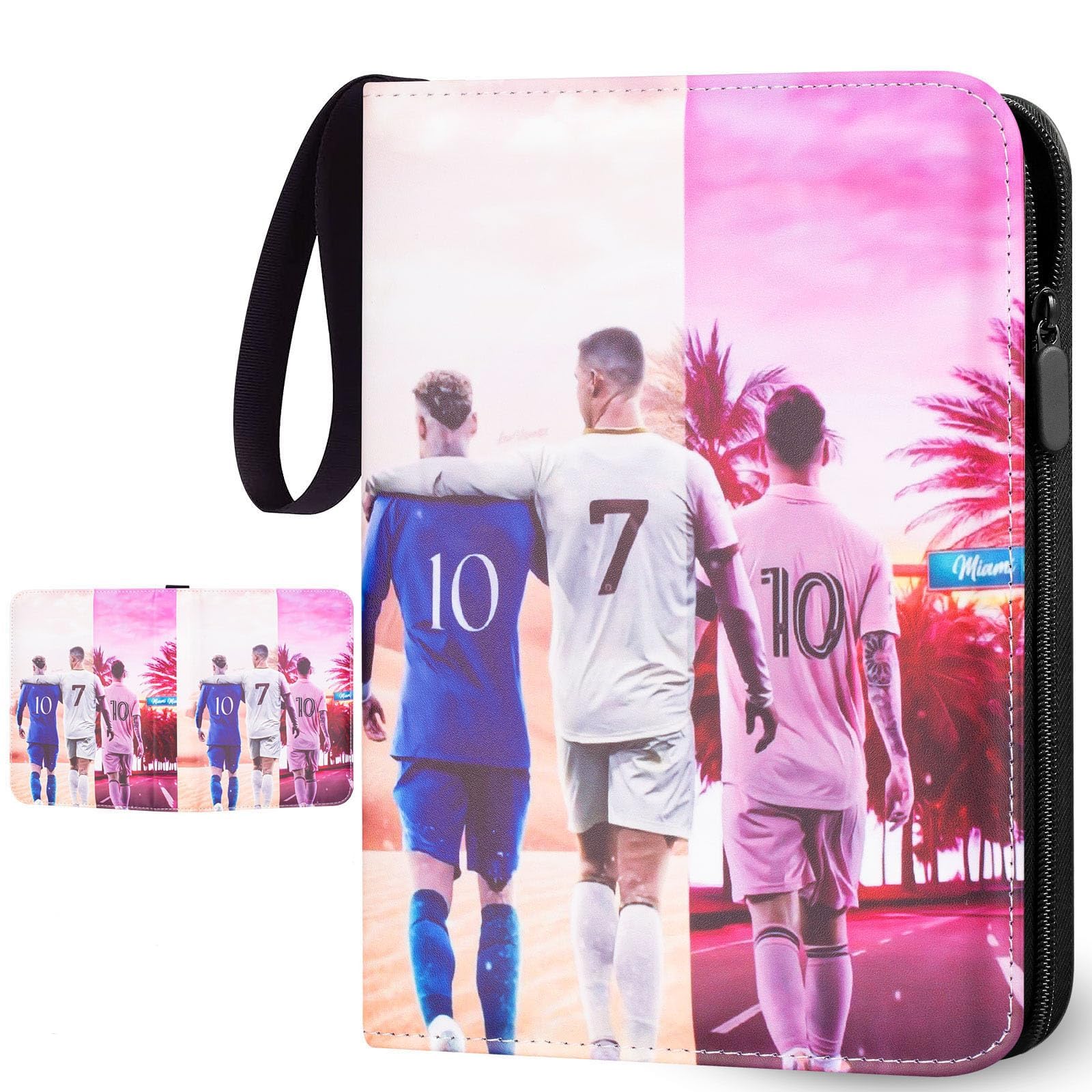 Soccer Card Binder with Sleeves 900 Pocket, Baseball Card Holder for ...