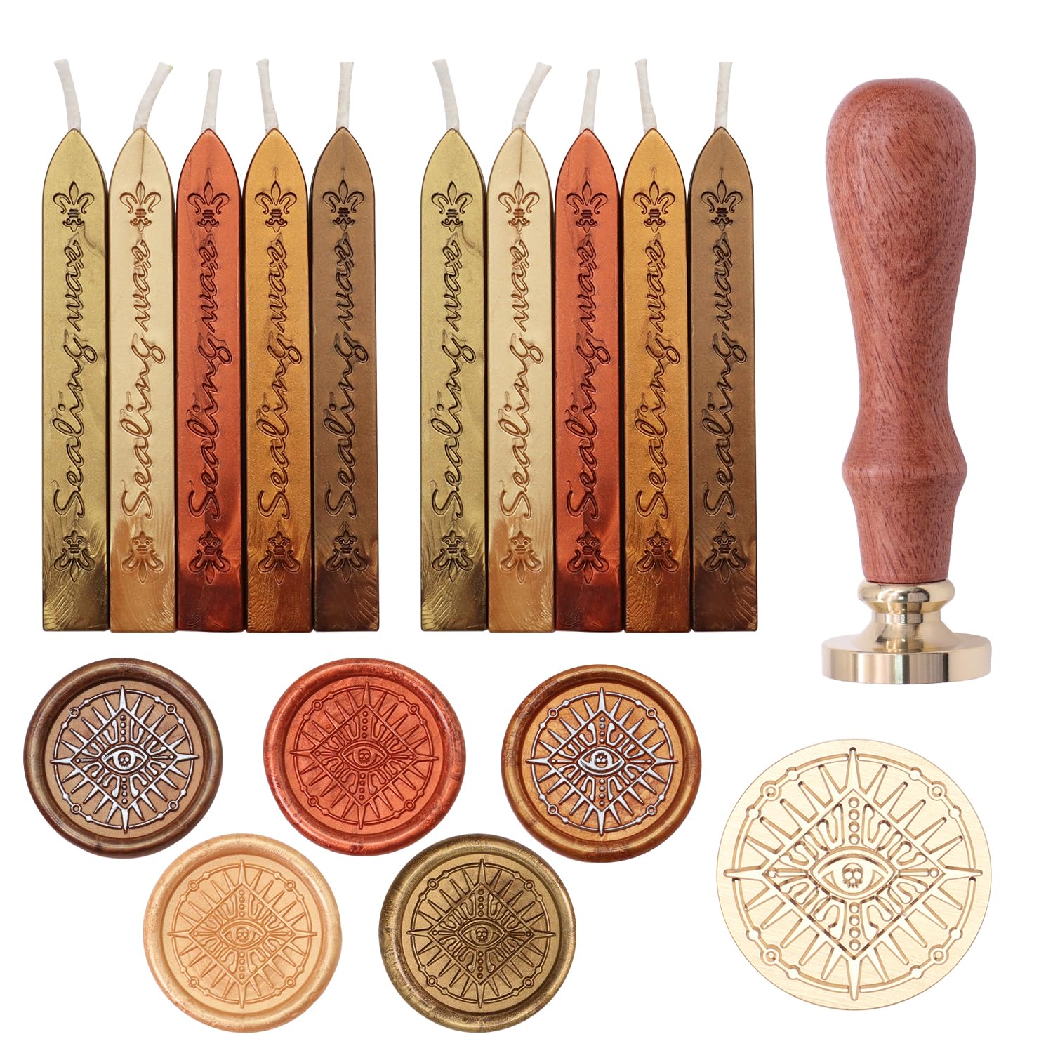 Amazon.com: ZRCHLS Wax Seal Kit, Devil's Eye Wax Seal Stamp with 10pcs ...