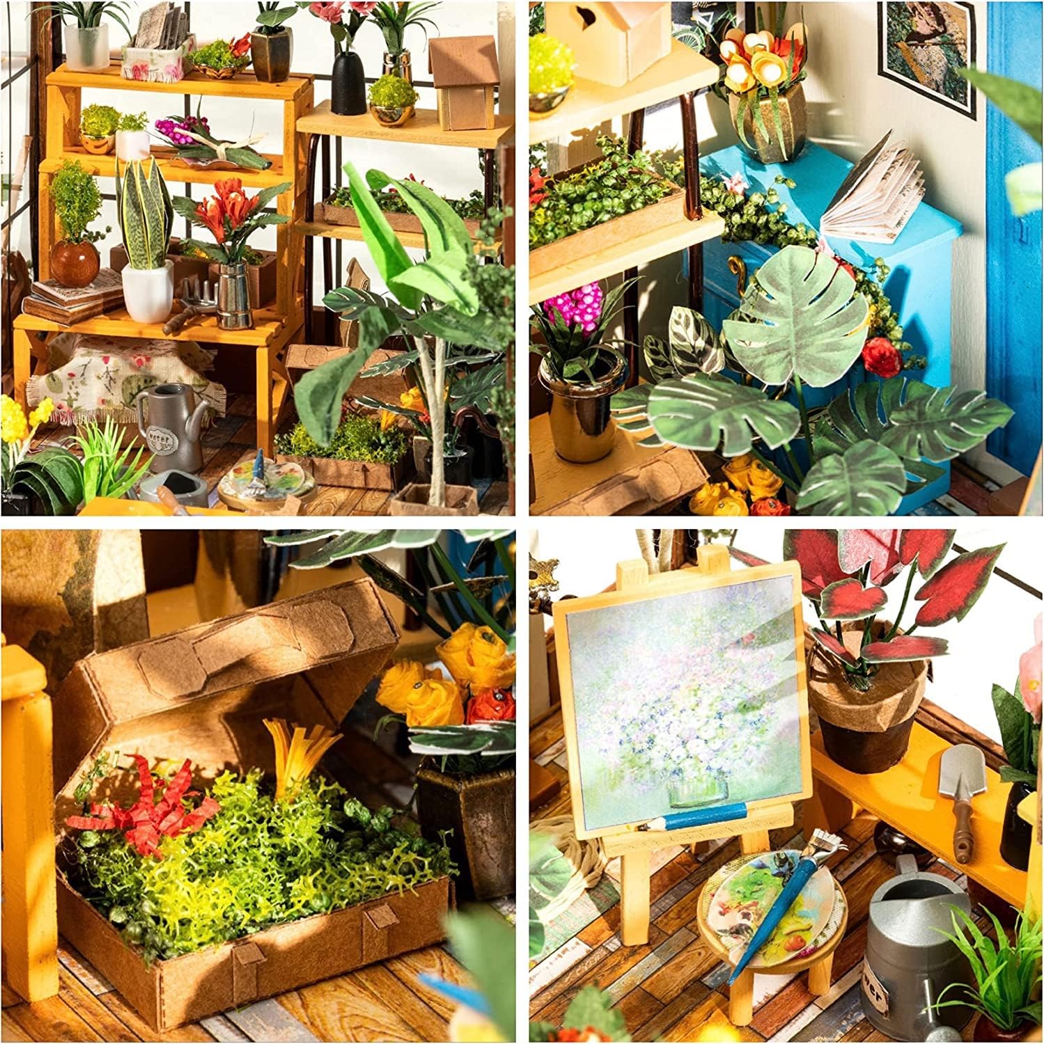 RoWood DIY Miniature Doll House Kit Candy House, Wooden Dollhouse Model ...