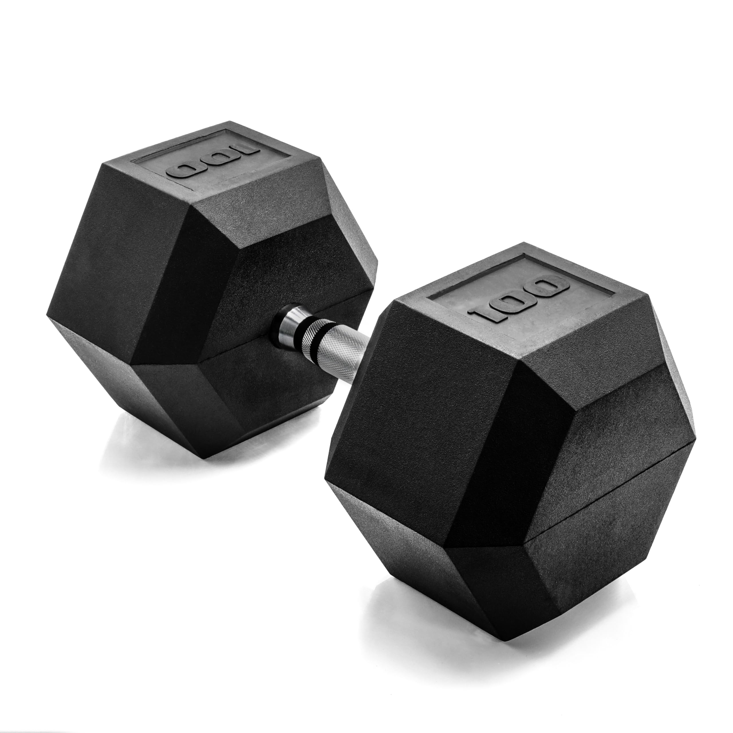 Snapklik.com : CAP Barbell 100 LB Rubber Coated Hex Dumbbell Hand Weight