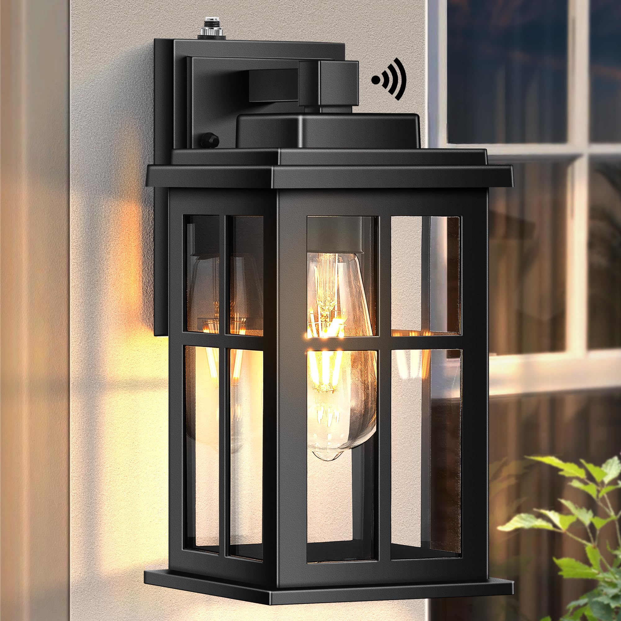OPAXIS Outdoor Wall Lights Dusk to Dawn, Black Outdoor Lights for House ...