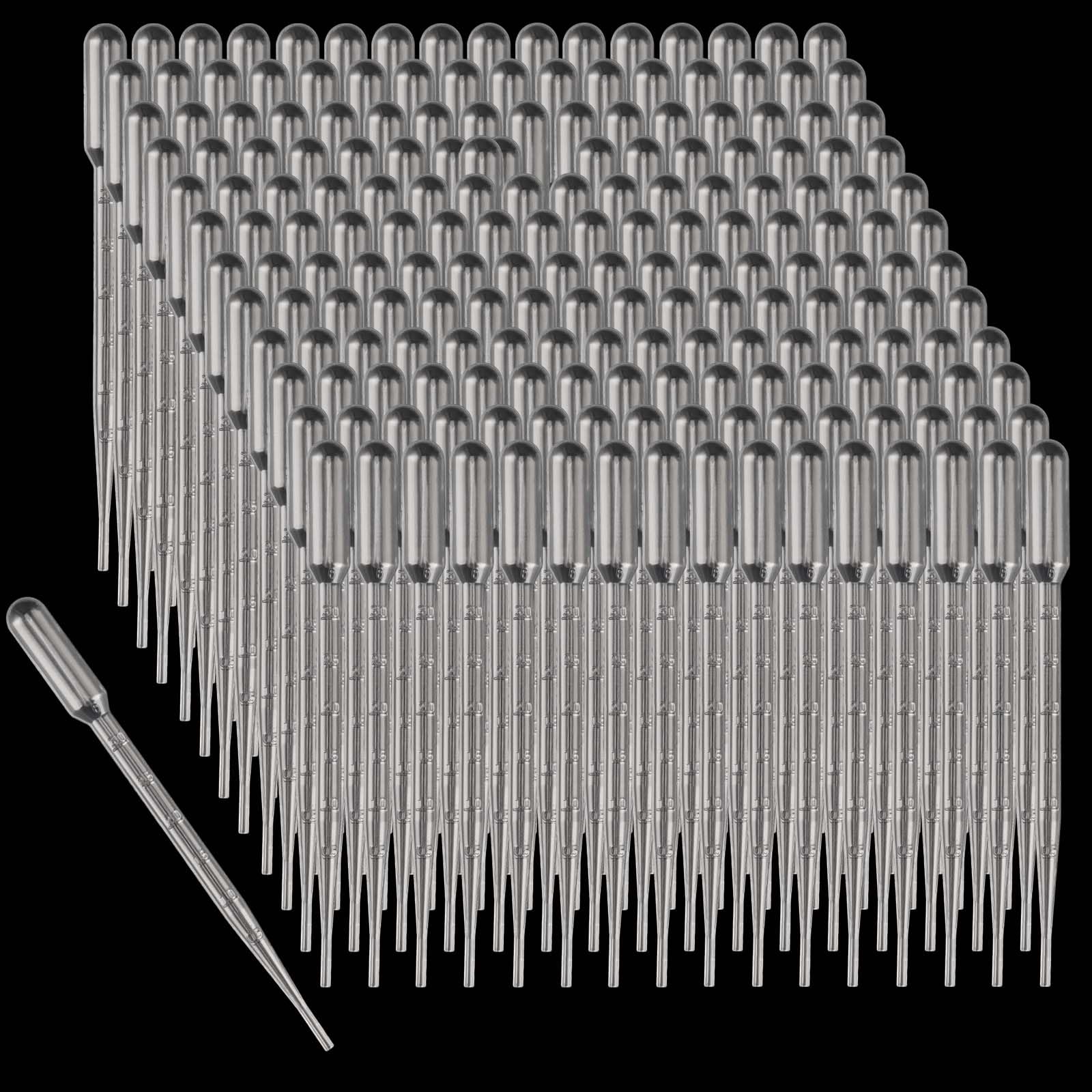 PINGEUI 1000 PCS 3ML Plastic Transfer Pipettes, Measuring Pipettes with ...