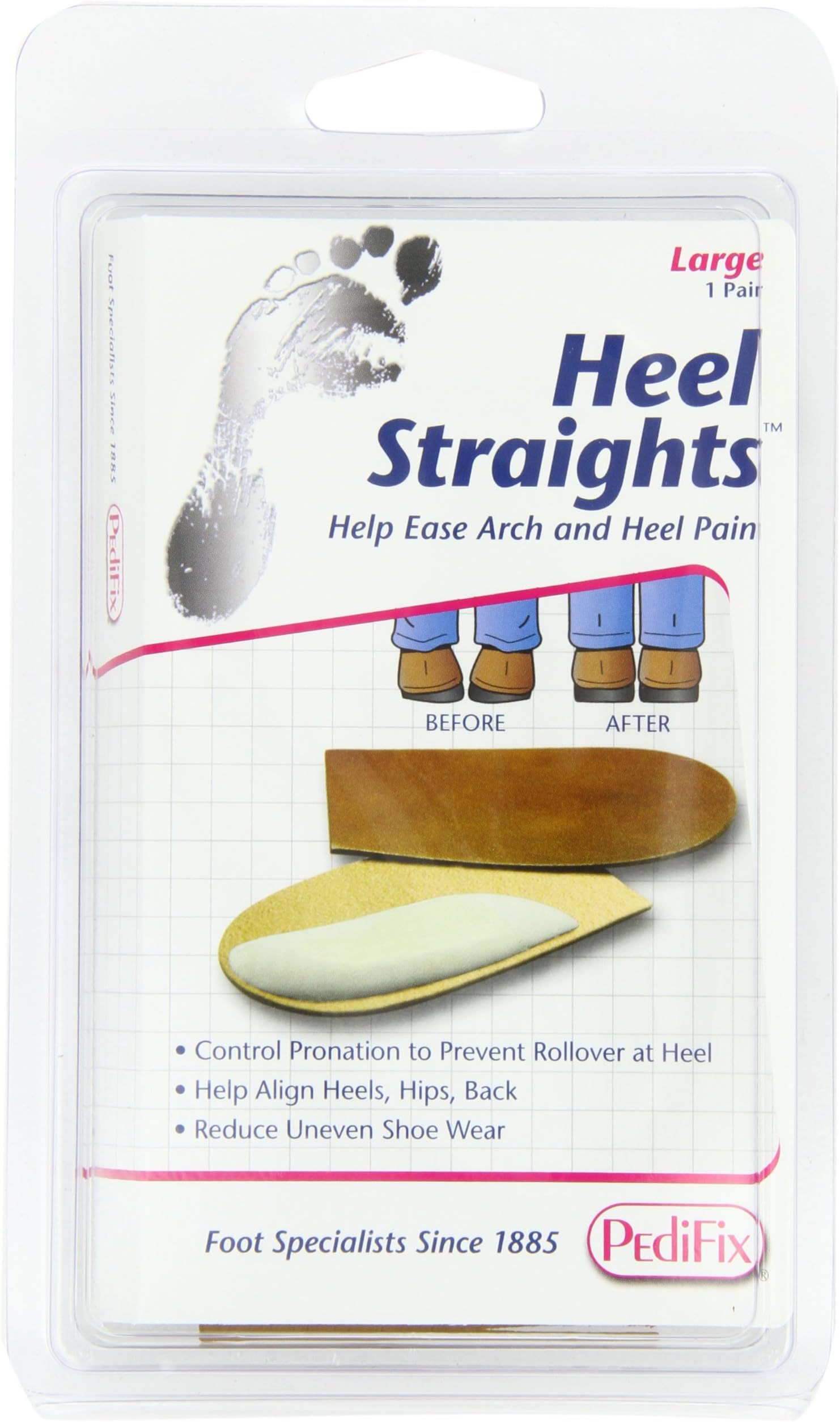 Amazon.com: Pedifix Heel Straights, Medium, 1 Pair Per Pack : Health ...