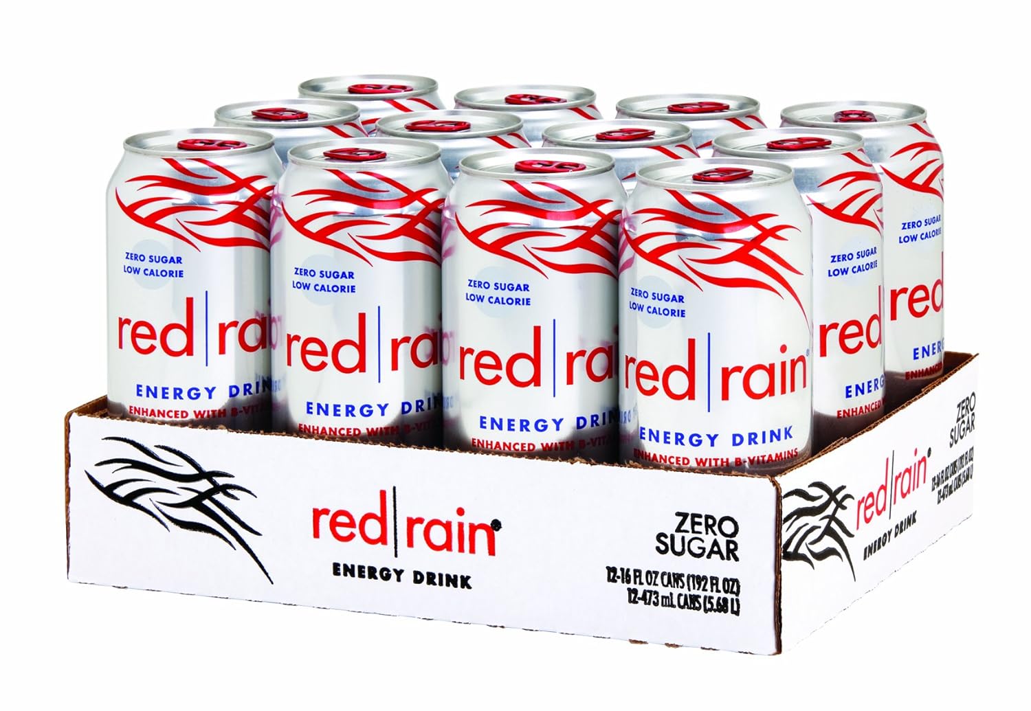 Amazon.com : Red Rain Energy Drink, Zero Sugar, 16-Ounce Cans (Pack of ...