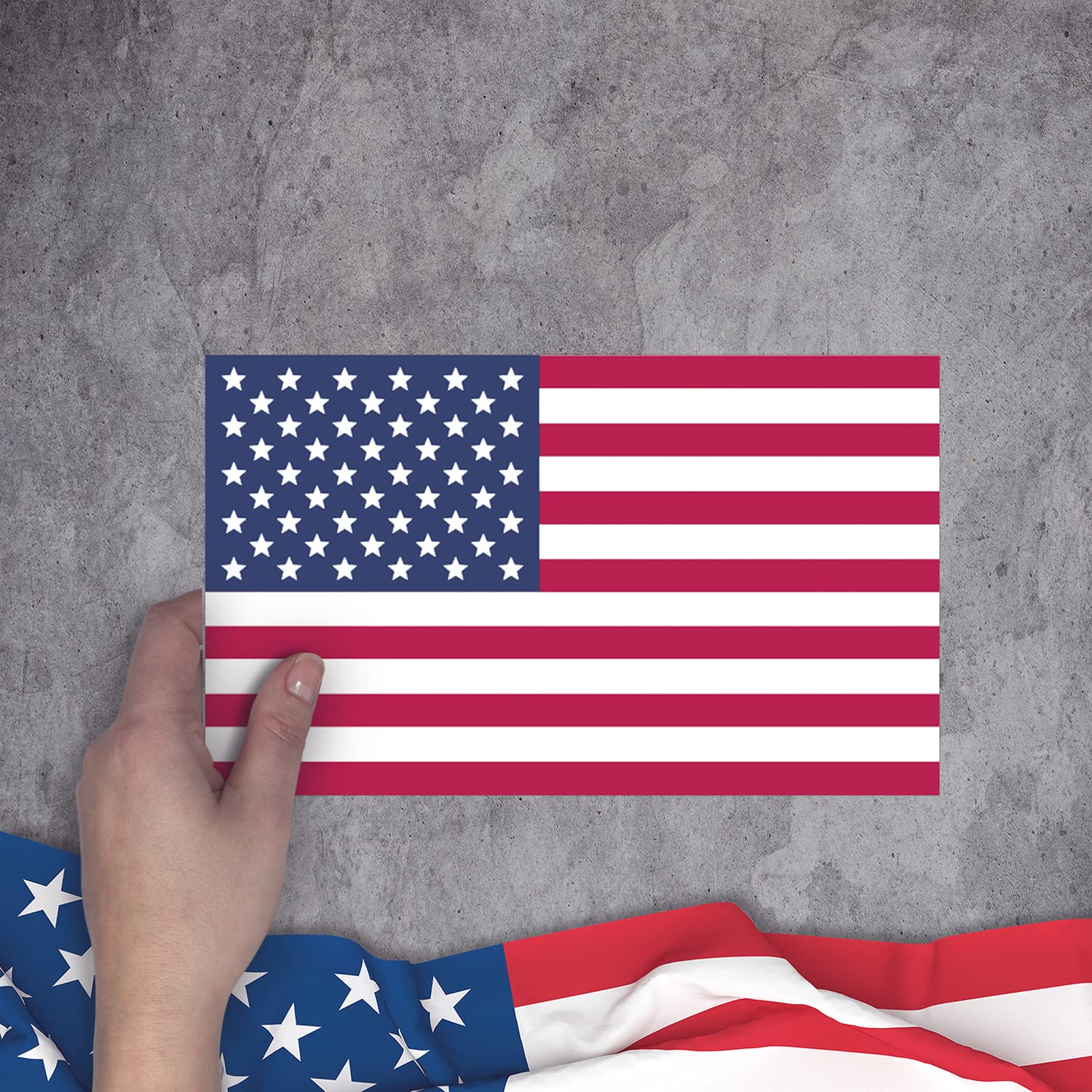 Snapklik.com : IGNIXIA American Flag Decal, USA Flag Car Stickers 5x3 ...