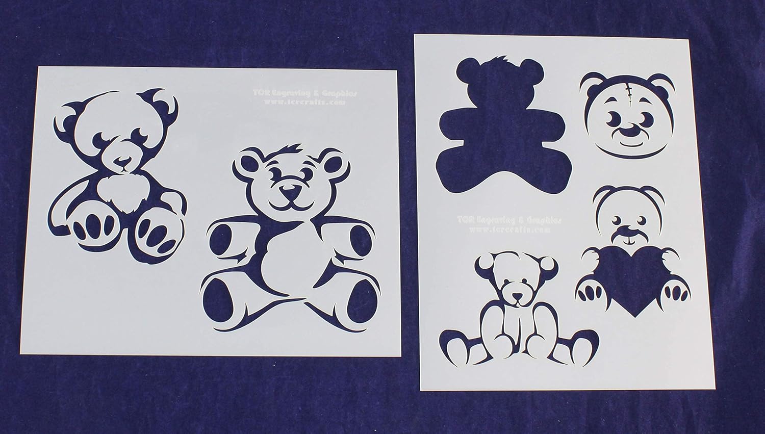 Amazon.com: Teddy Bear Stencils - 2 Piece Set - 8 x 10 Inches
