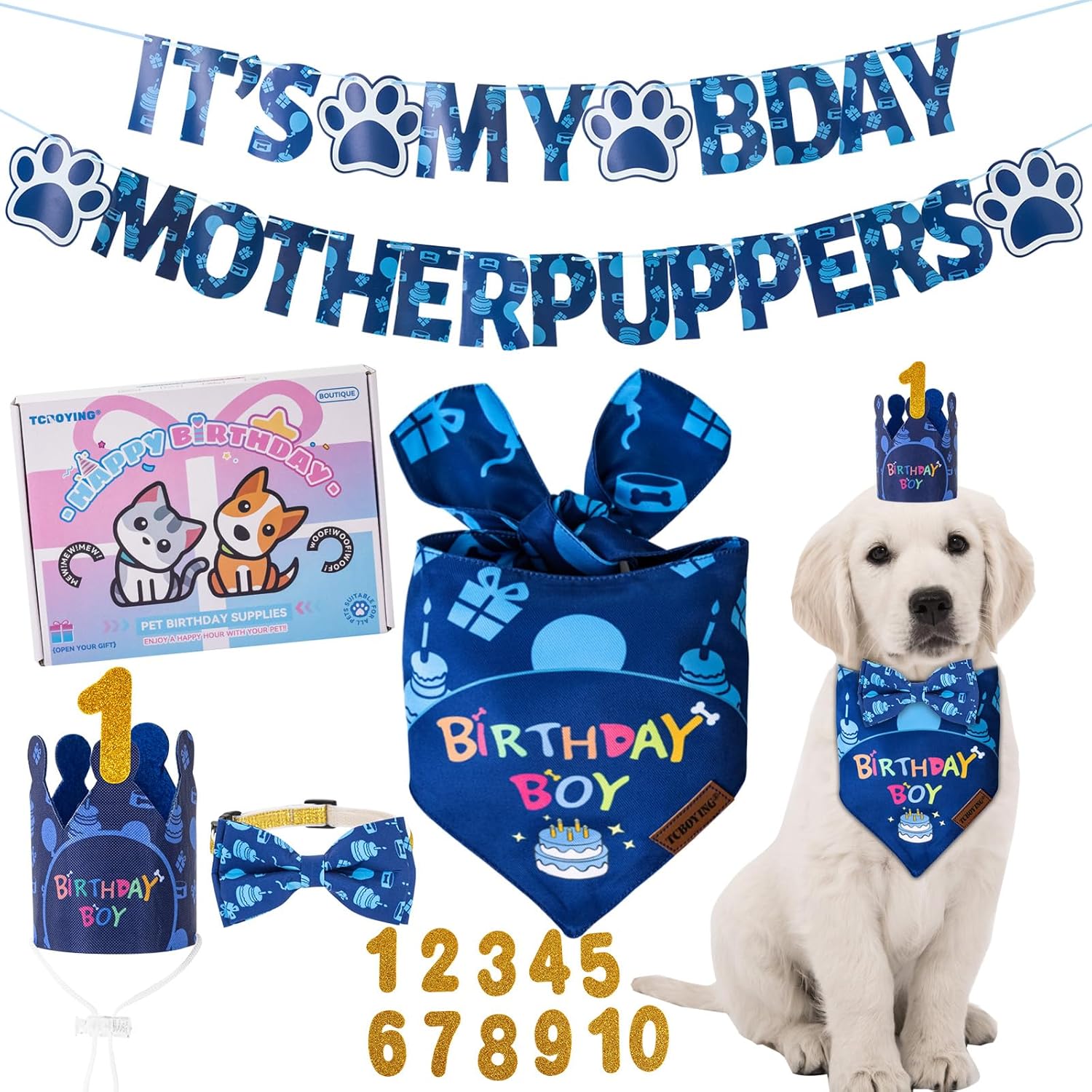 Amazon.com : TCBOYING Dog Birthday Party Supplies, Multi Size Offered ...