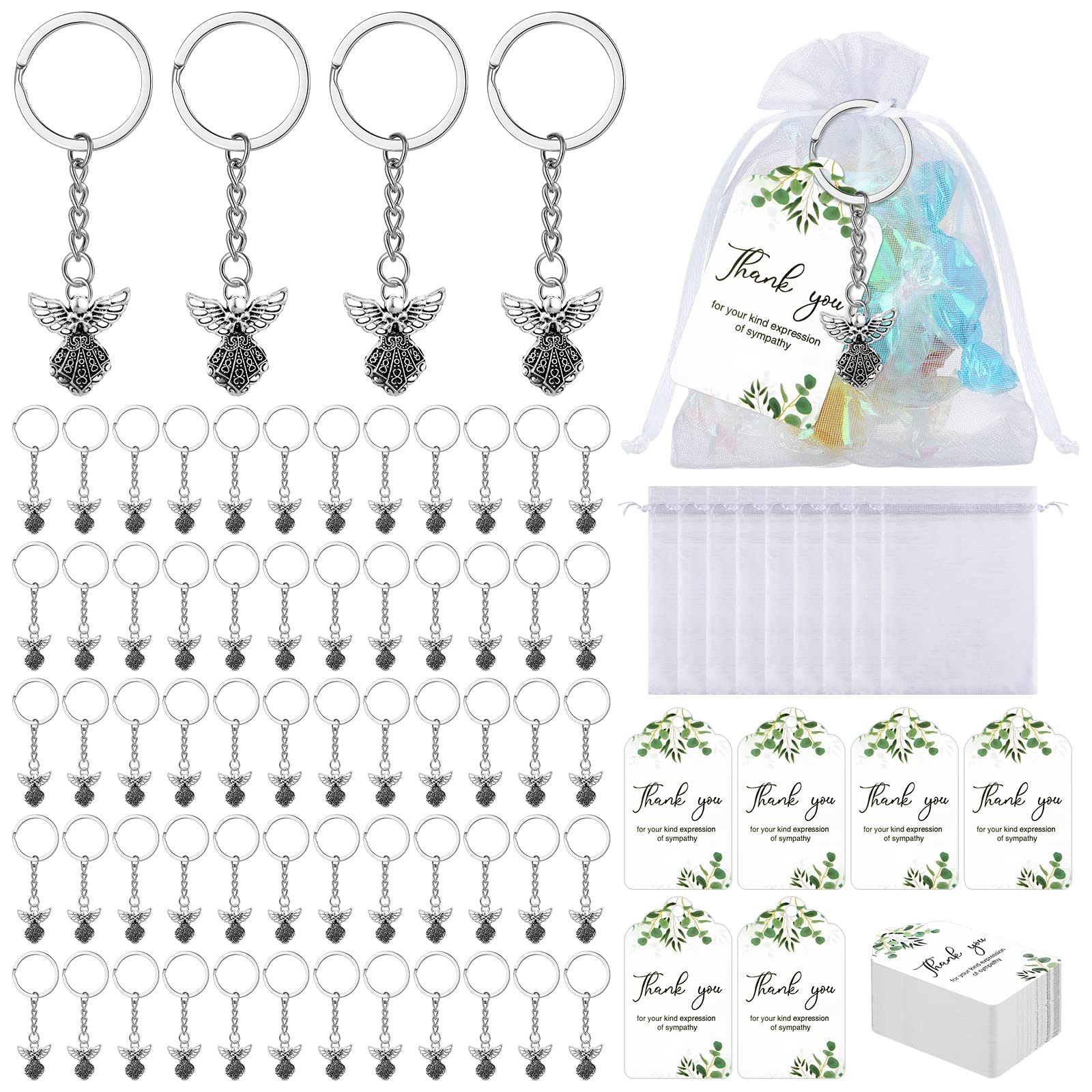 Amazon.com: Hicarer 180 Pcs Funeral Favors Thank You Set 60 Pcs Angel ...