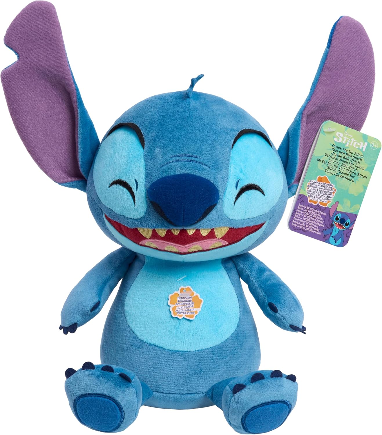 Amazon.com: Just Play Disney Stitch Crack Me Up Stitch 11-inch Plush ...