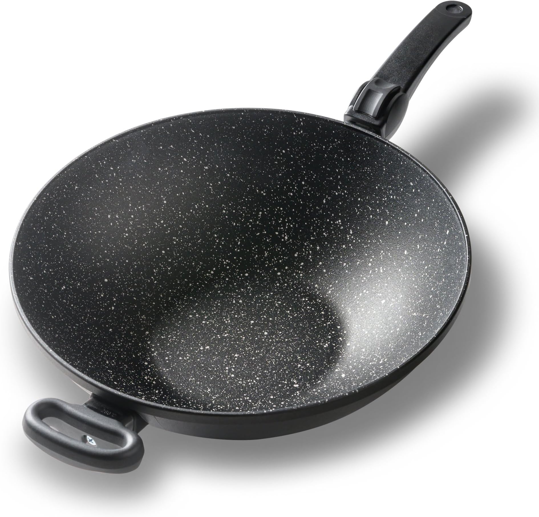 STONELINE Poêle Wok 32 cm, Made in Germany, avec Poignée Amovible, Compatible à l'induction et ...