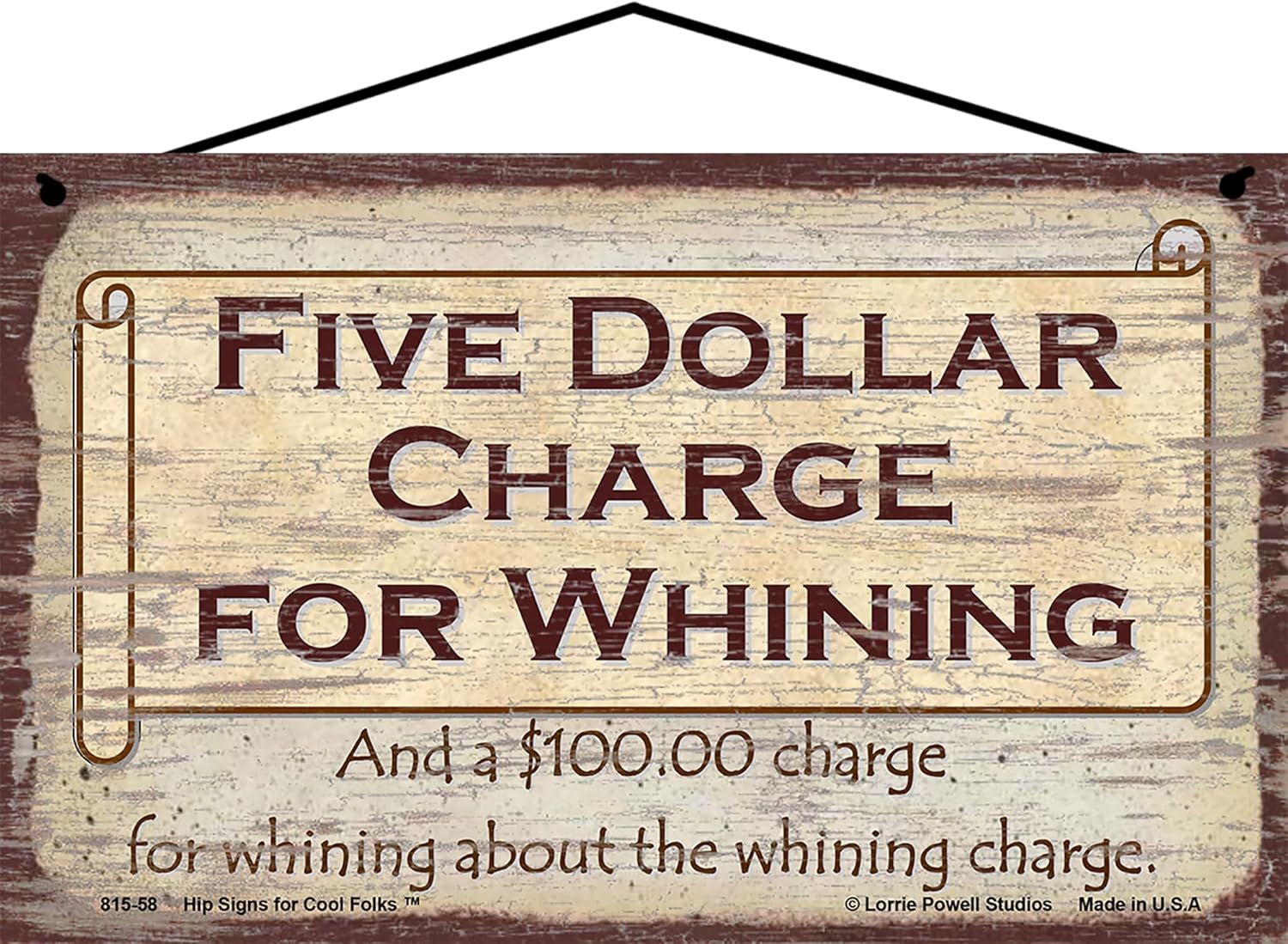 Amazon.com: 5x8 Vintage Style Sign Saying "Five Dollar Charge For ...