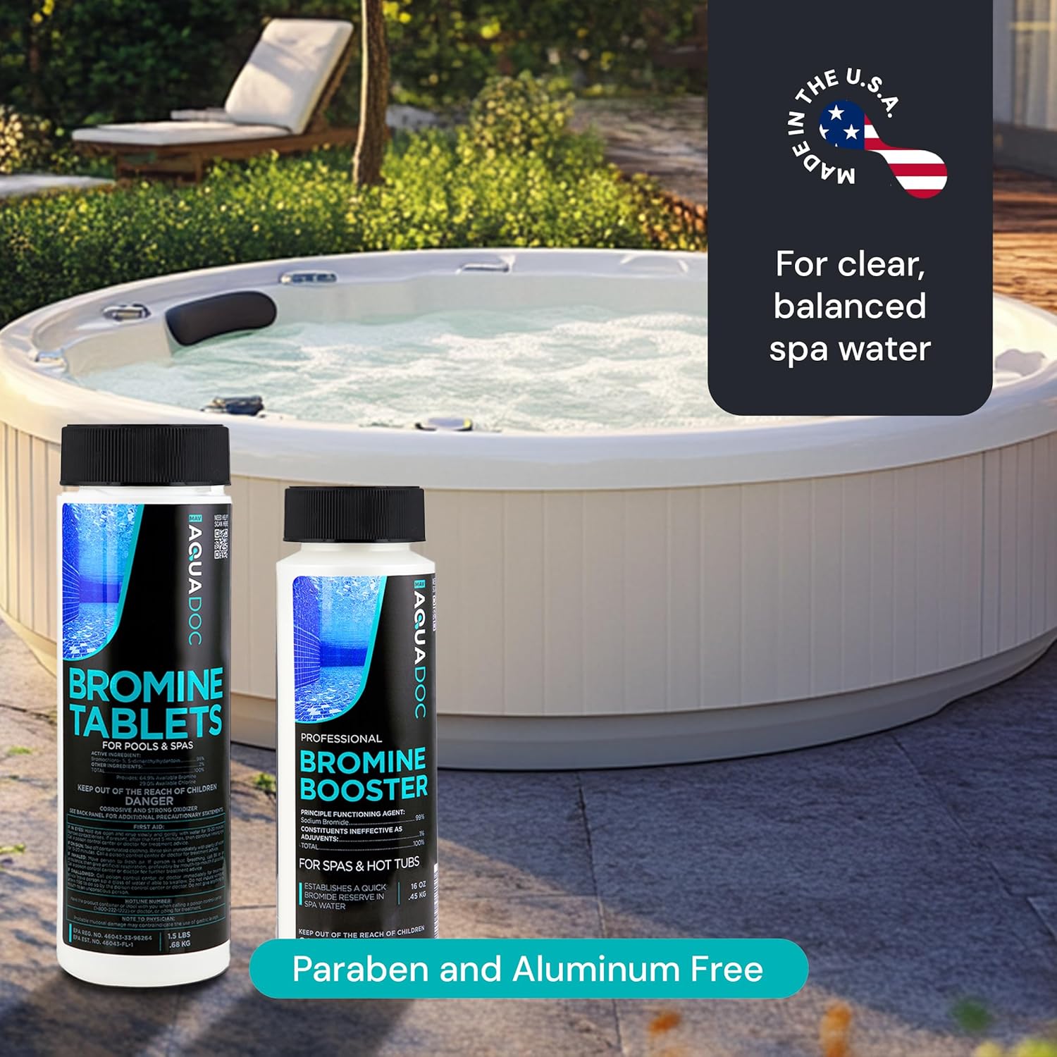 AquaDoc Spa Bromine Bundle: 1.5lbs Bromine Tablets & 1lb Bromide ...