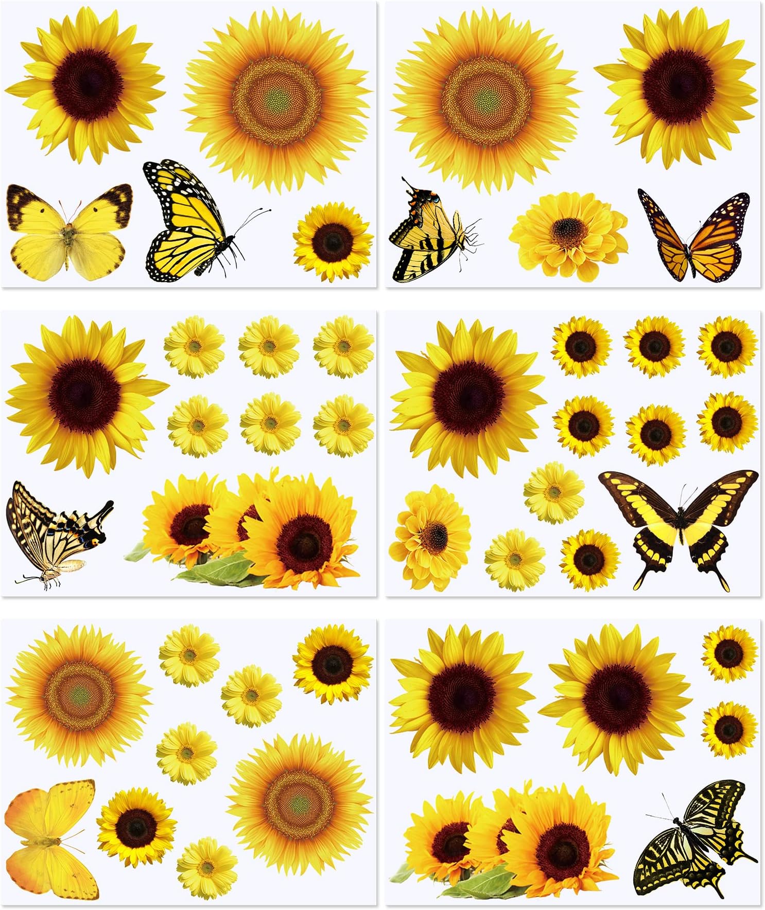 Amazon.com: Sunflowers Set of 7 Vinyl Stickers - Car Phone Helmet ...