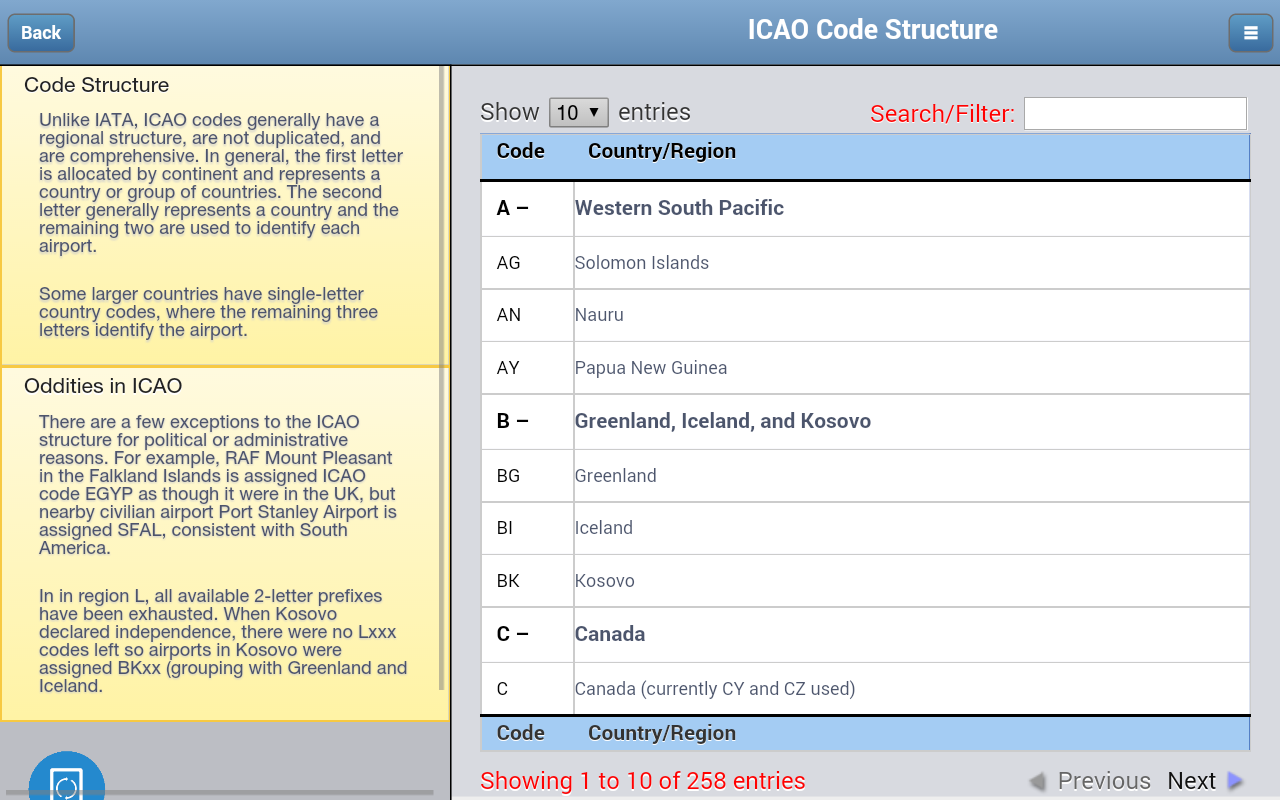Airport Codes Database - App on Amazon Appstore