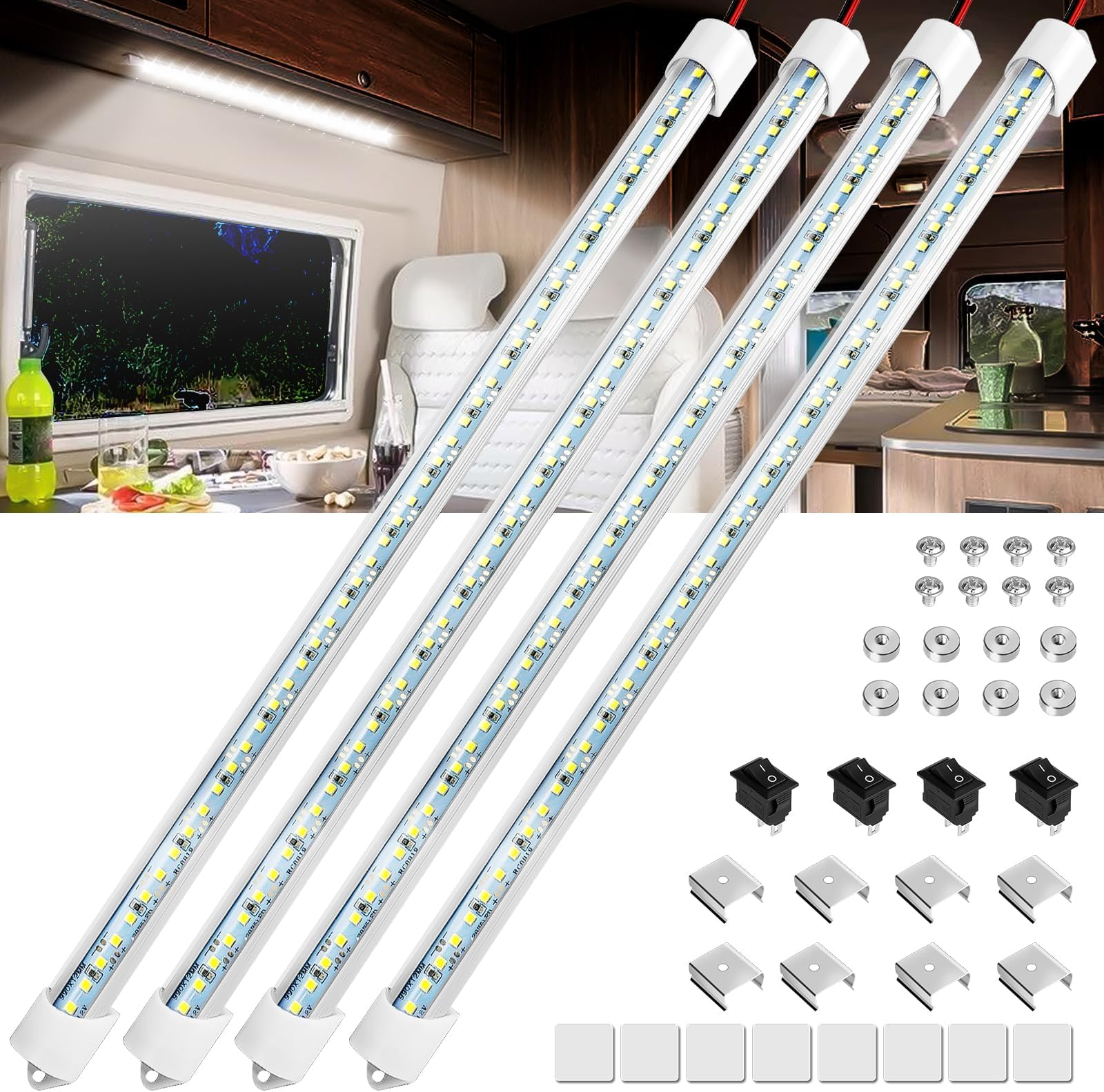 Amazon.com: Yourkar 120 LEDs Van Interior Light, 12V Super Bright Car ...