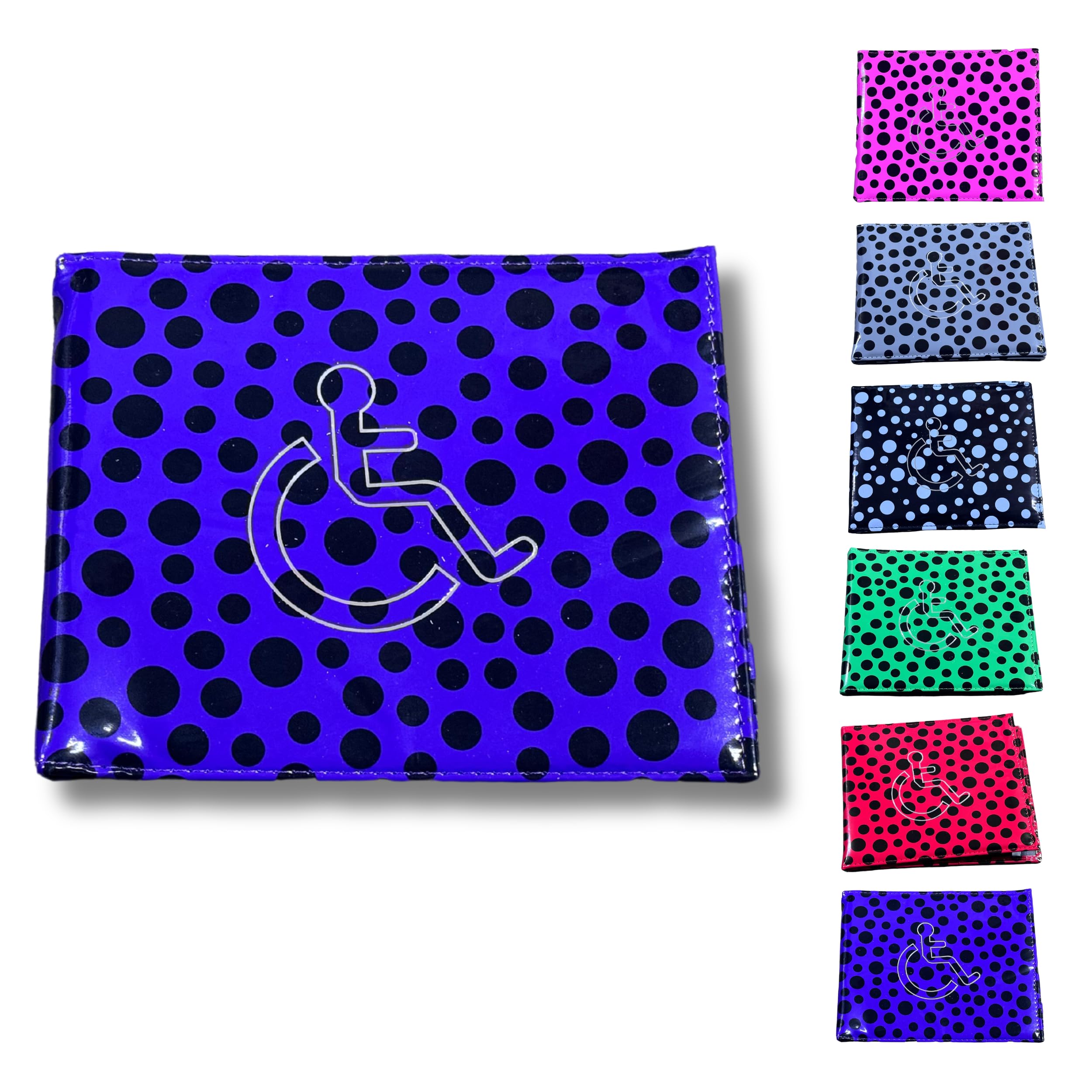 Soft Leather Disabled Badge Holder Polka Dot Wallet Disability Parking ...