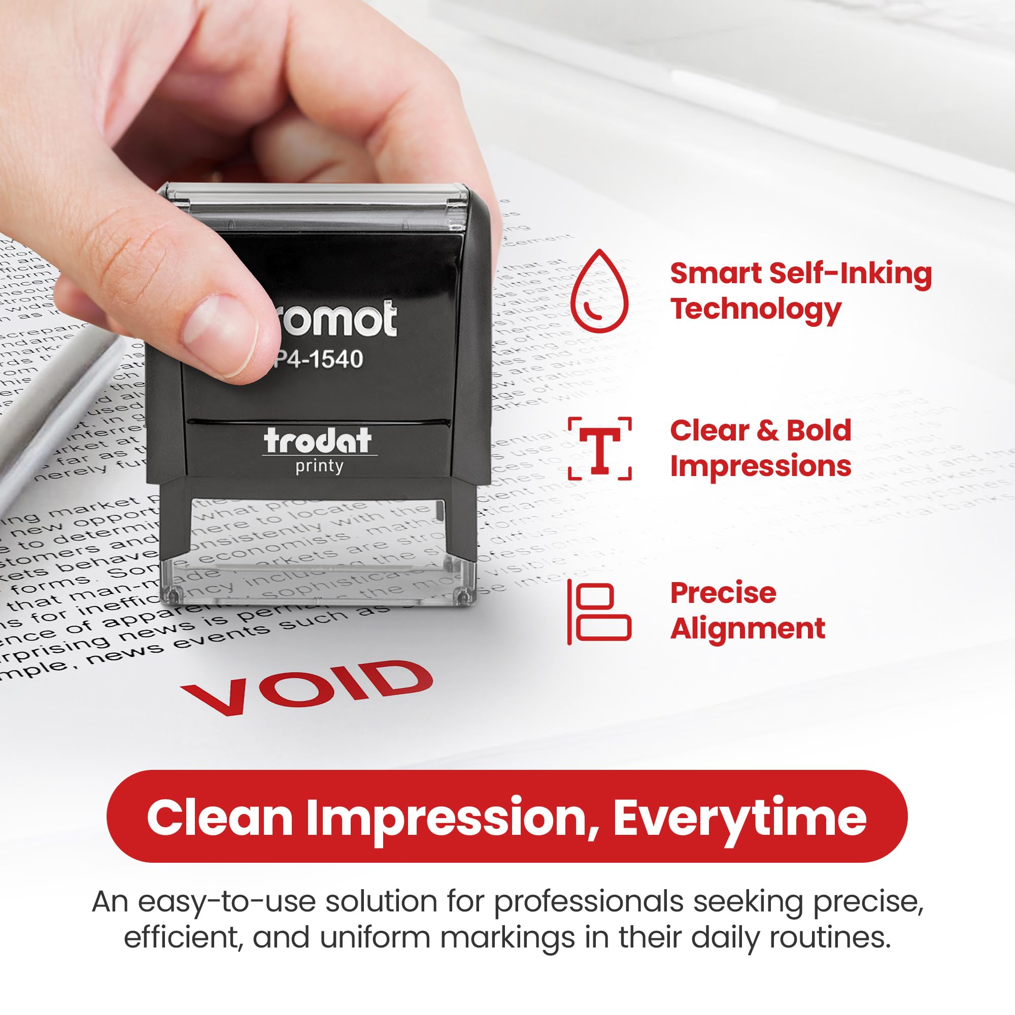 Snapklik.com : Promot Void Self Inking Rubber Stamp - Refillable ...