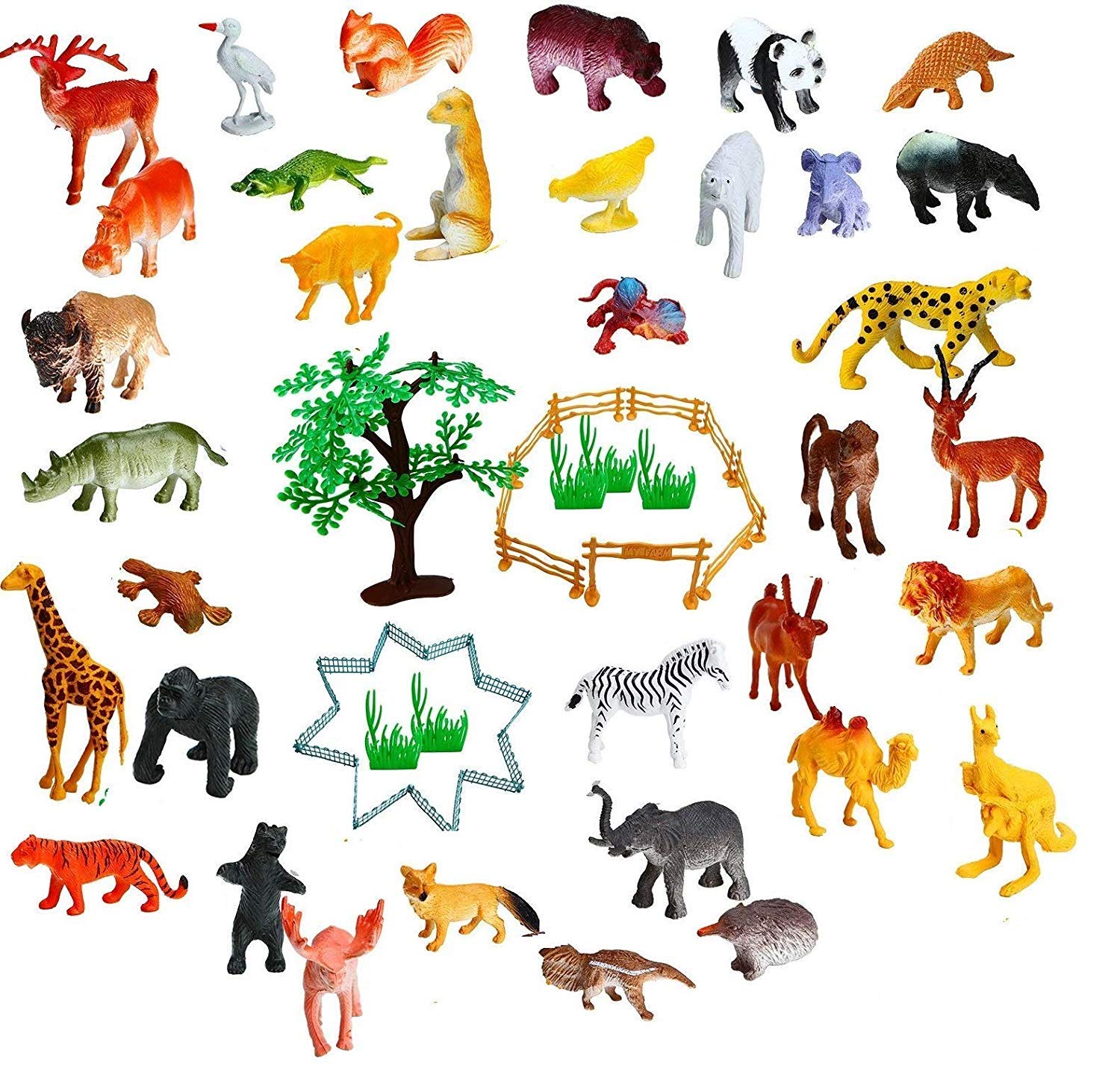 Buy HARDI THRIVE Wild Animal Toys Play Set,Realistic Small Size Wild ...