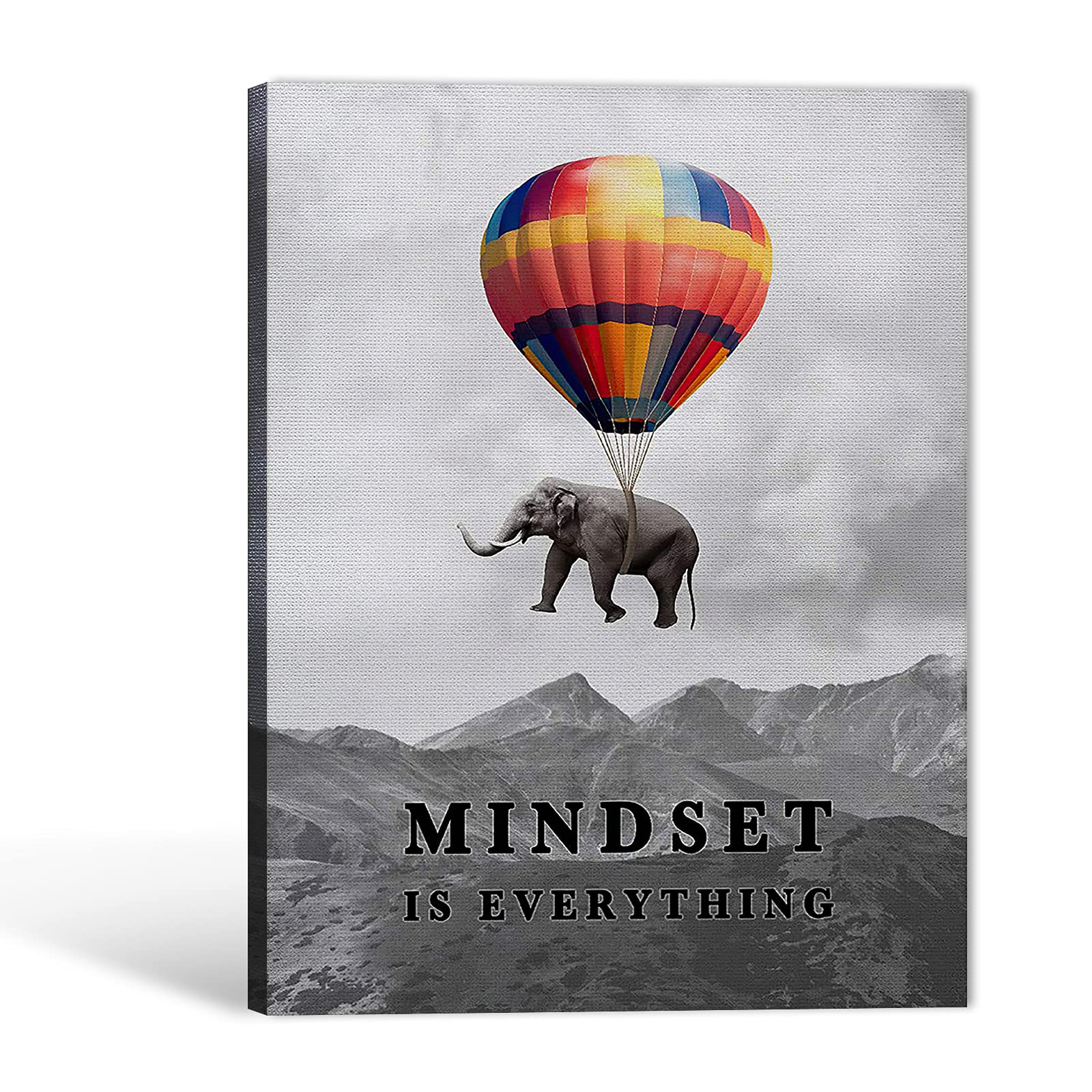 Elephant Inspirational Wall Art Decor, Elephant Motivational Quotes ...