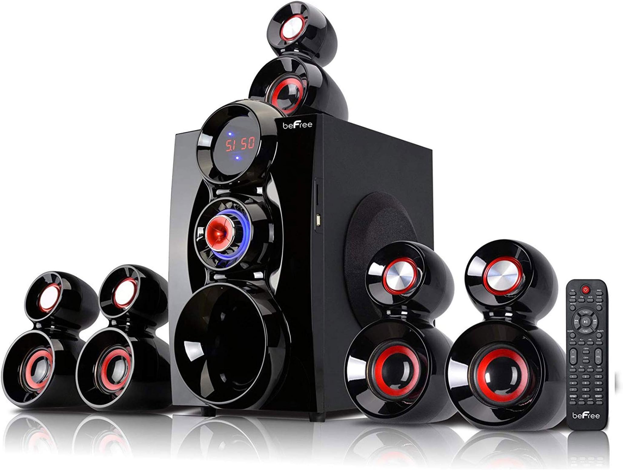Amazon.com: Pyle 5.1 Channel Home Theater Speaker System - 300W ...