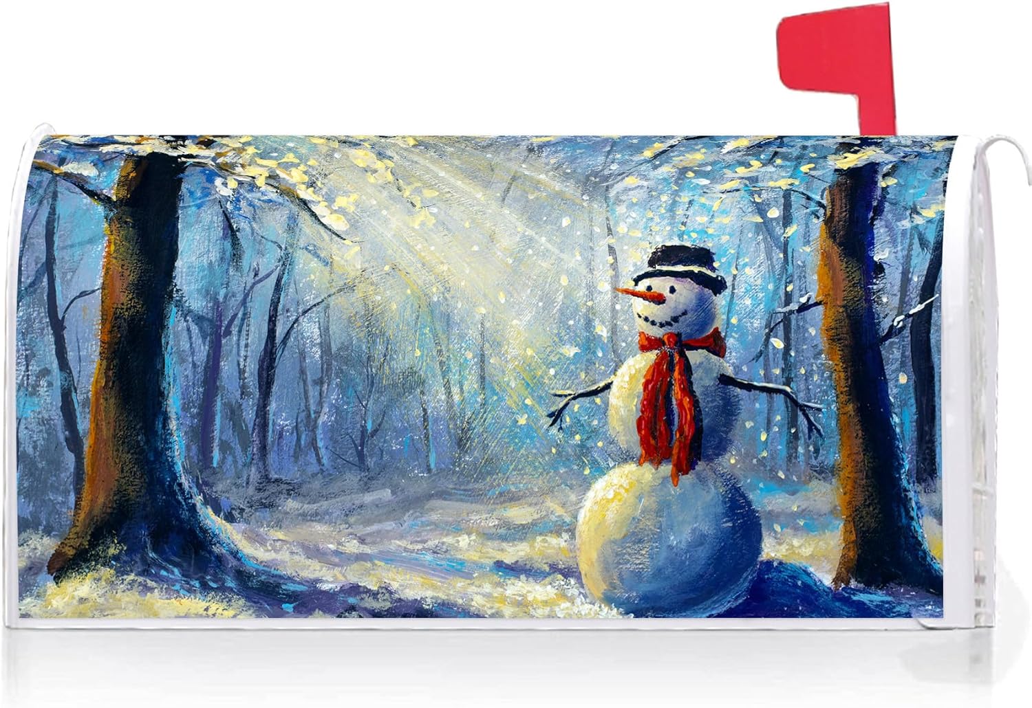 Amazon.com: Texupday Winter Snowman Mailbox Cover with Magnetic Strip ...