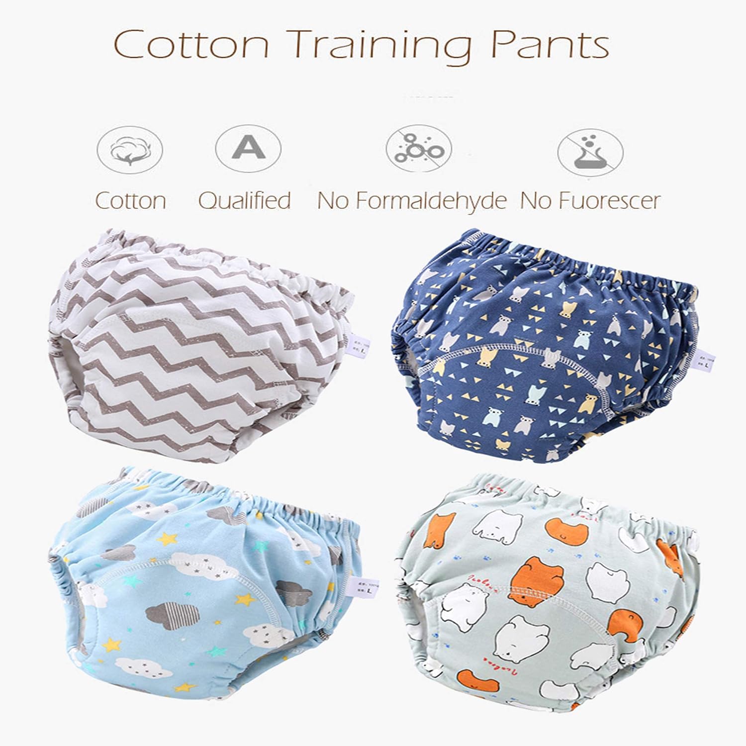Eco Mom 4 Pieces Training Pants Strong Absorbent Toddler Potty Training ...