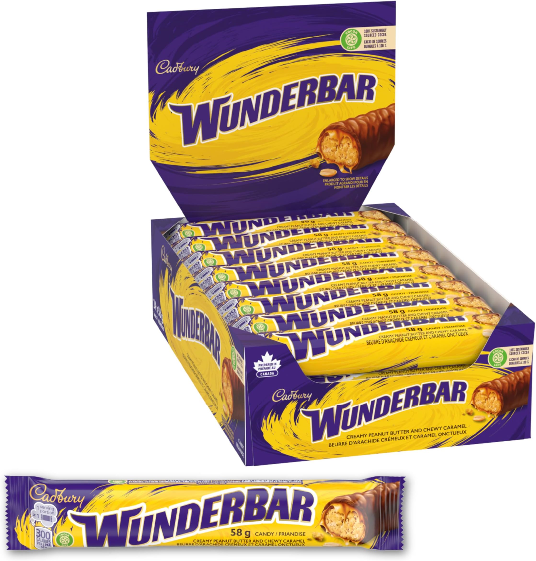 Amazon.com : Cadbury Wunderbar Chocolate Bars, 24ct, Imported from ...