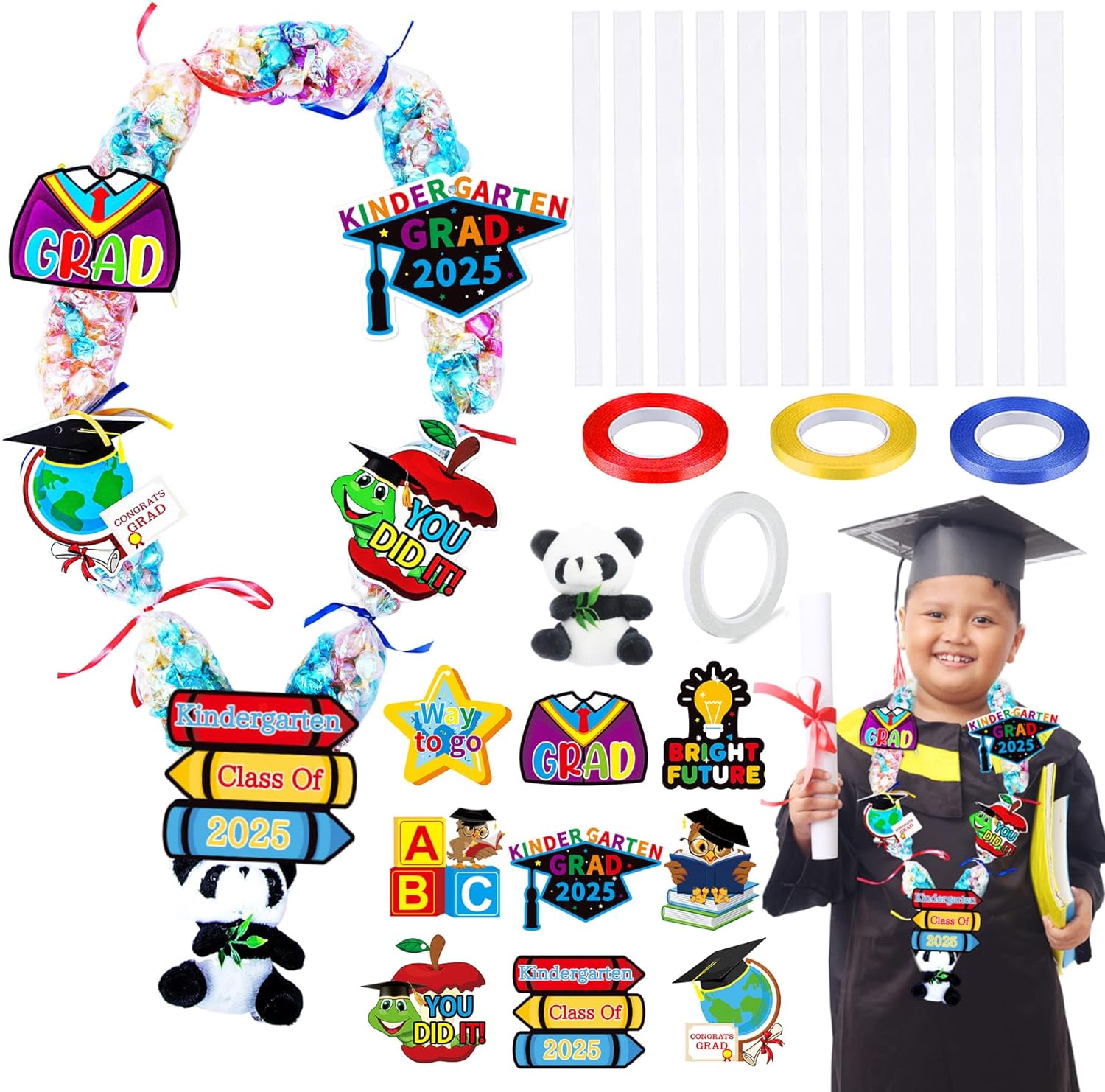 Amazon.com: Candy Leis for Graduation 2025, 12 Pcs Candy Lei Tubing 2.8 ...