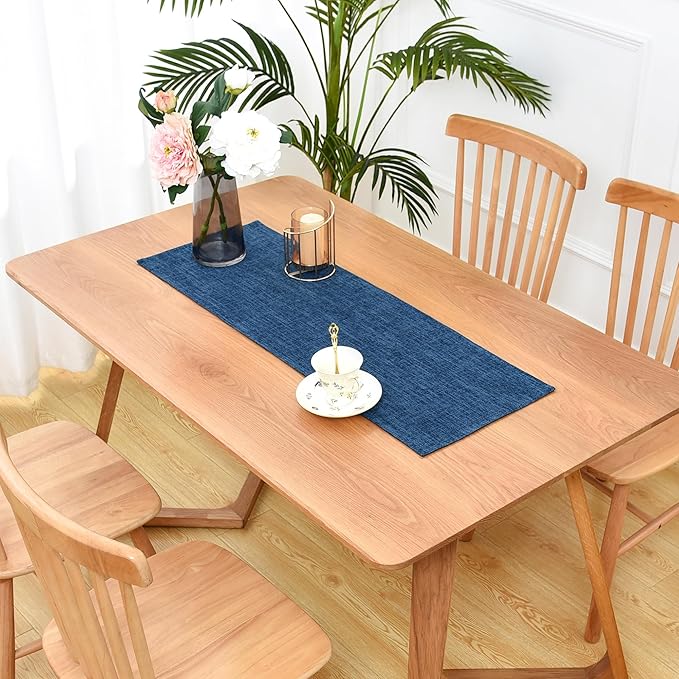 Amazon.com: Small Faux Linen Double Layer Table Runner 36 Inch ...