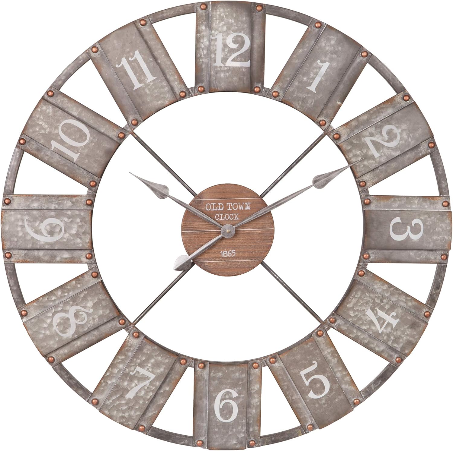 Amazon.com: Patton Wall Decor 36" Galvanized Metal and Wood Windmill ...