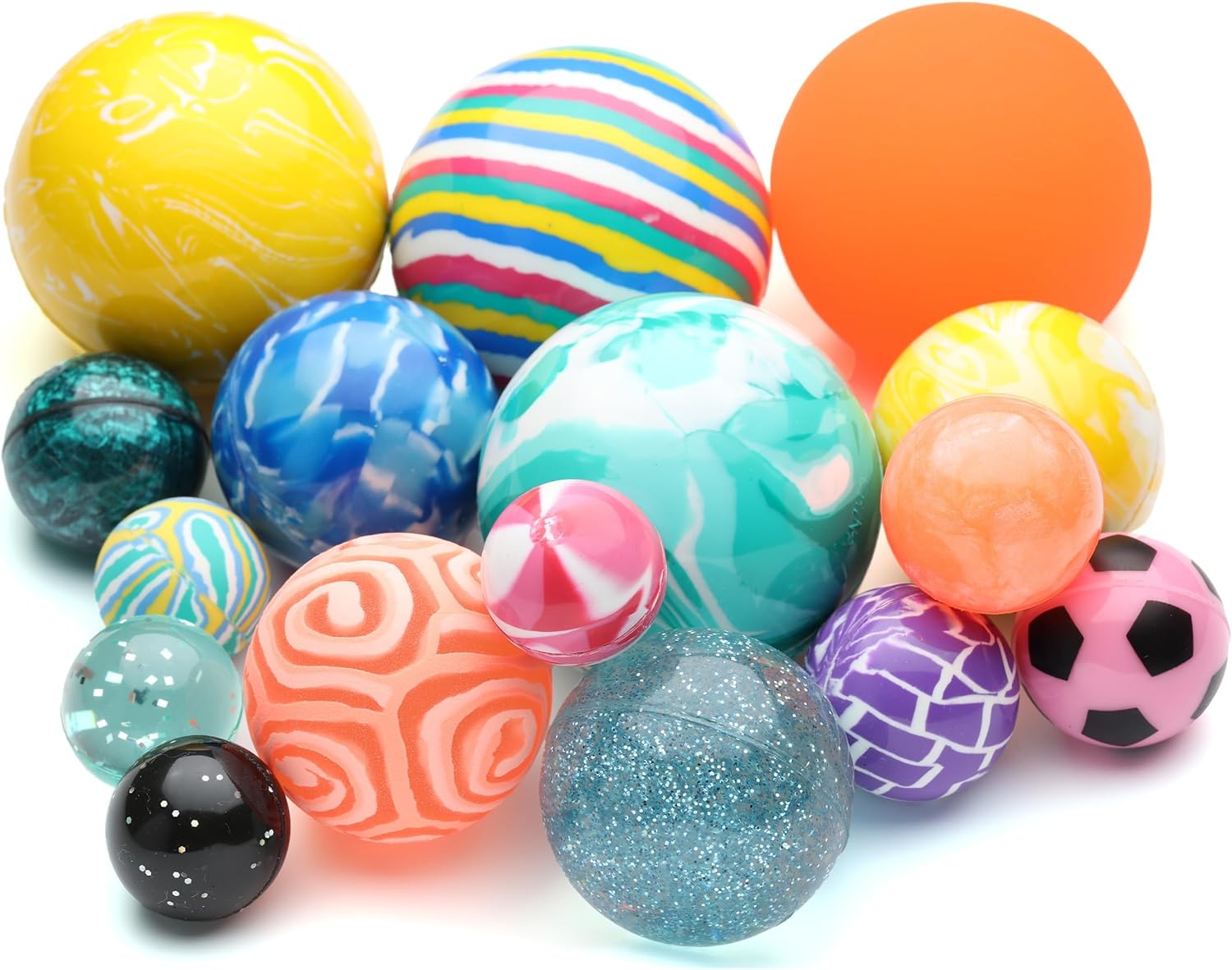 Amazon.com: Bouncy Balls - 50 pcs Mega Mix Bouncing Balls Assorted Pack ...