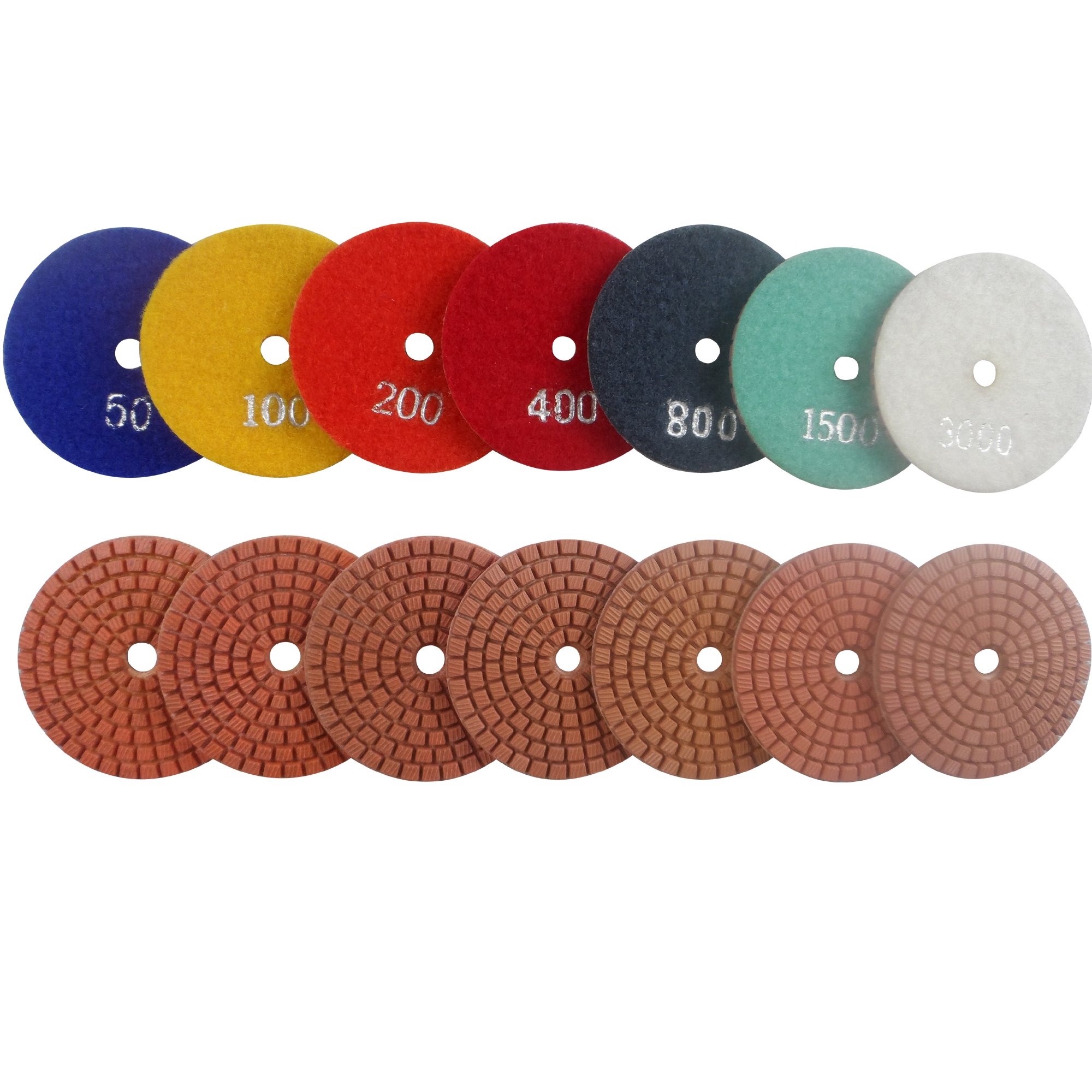 Snapklik.com : 4 Inch Wet Diamond Polish Sanding Pads For Concrete Marble Travertine Terrazzo ...