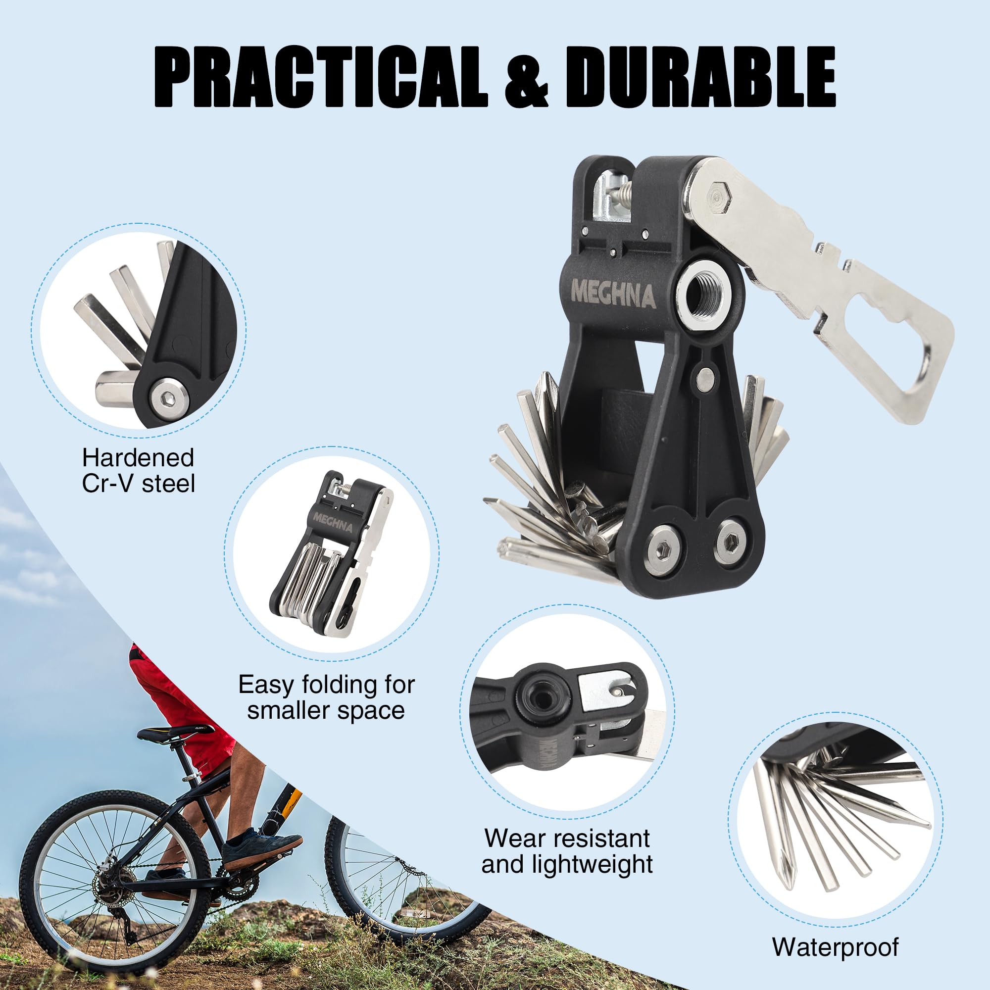 Snapklik.com : Bike Repair Tool Multitool Portable Bike Tool 18 IN 1 ...