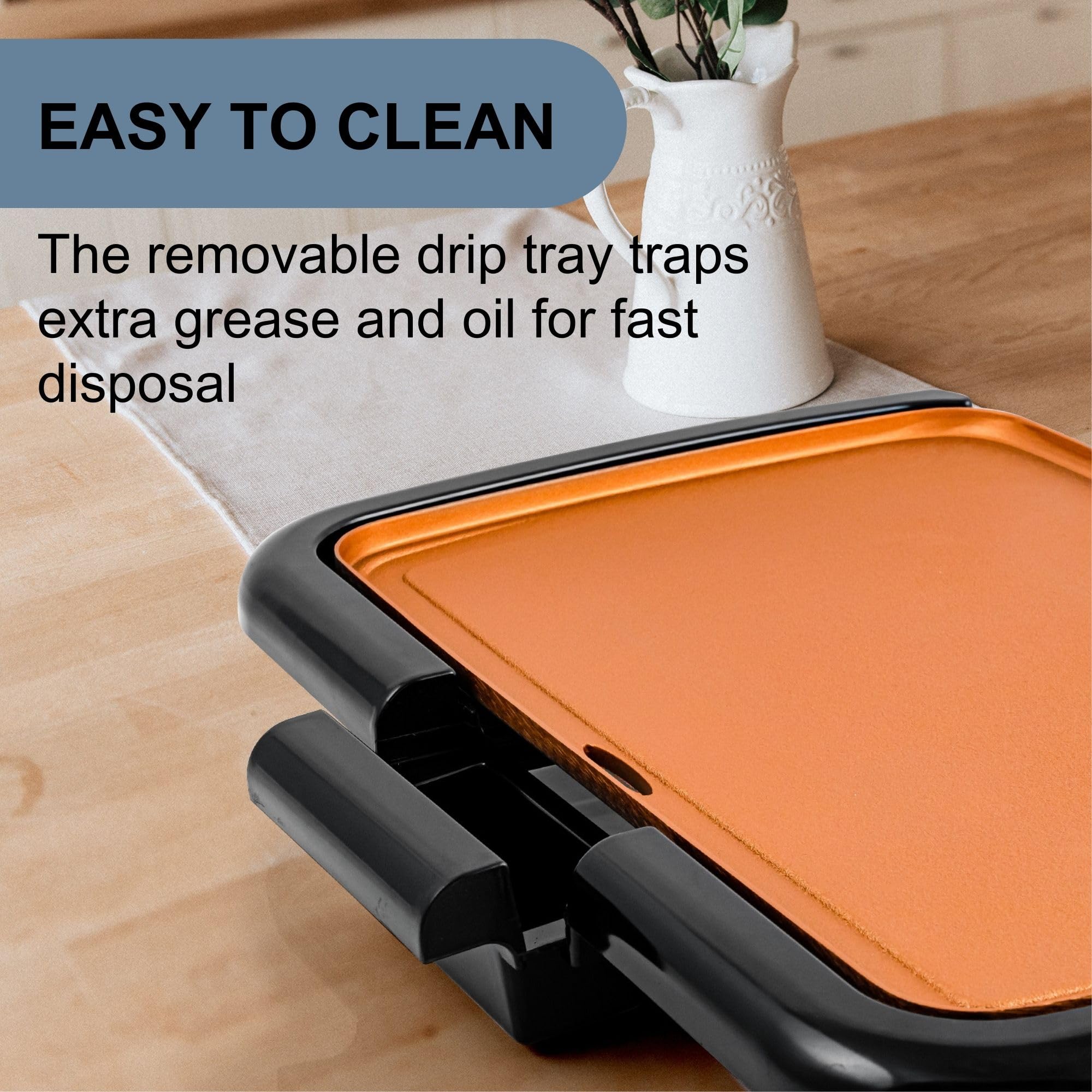 OVENTE Electric Griddle with 16 x 10 Inch Flat Non-Stick Cooking ...