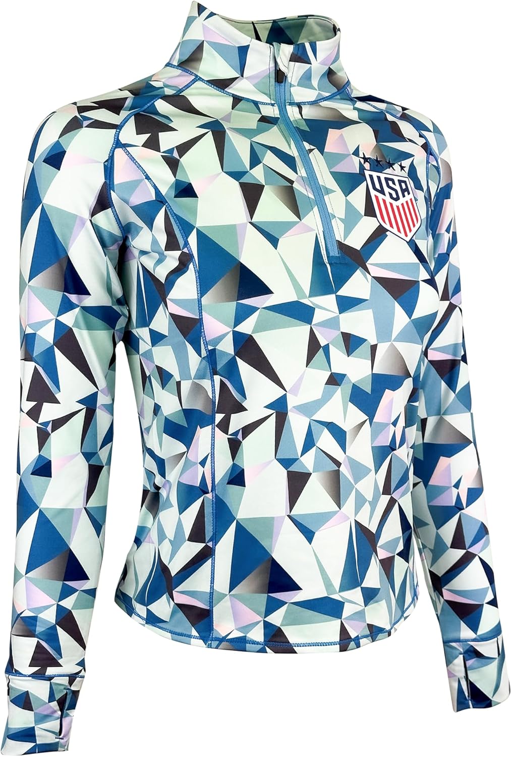 Icon Sports Officially Licensed Women's U.S. Soccer Quarter Zip Jacket ...