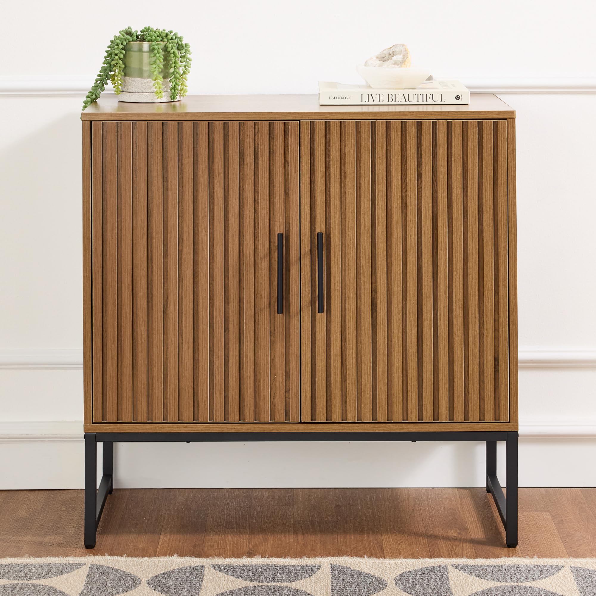 Amazon.com - Best Choice Products Slatted Sideboard Buffet Cabinet ...