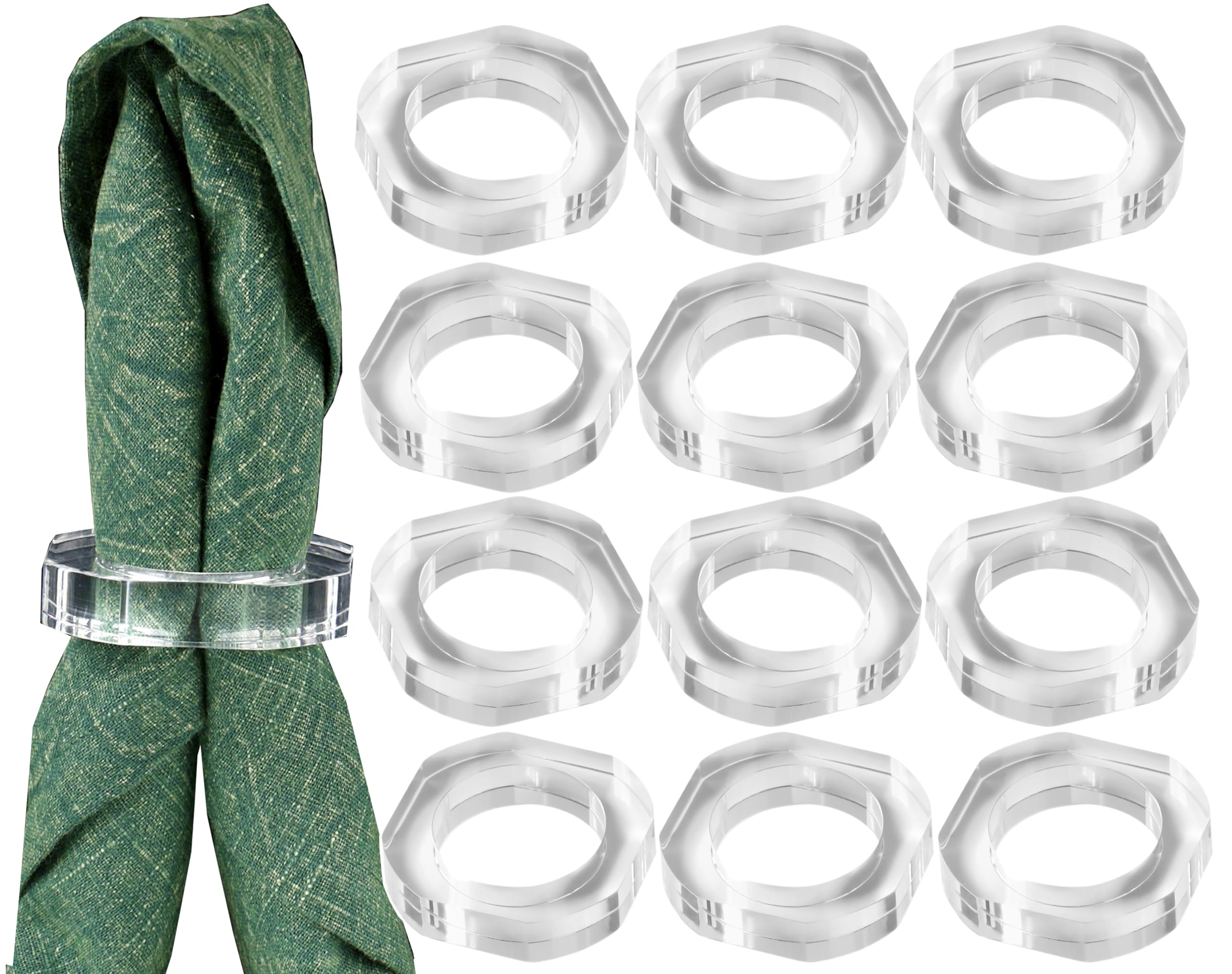 Amazon.com: Napkin Ring Holders, Napkin Rings, Napkin Rings Set of 12 ...