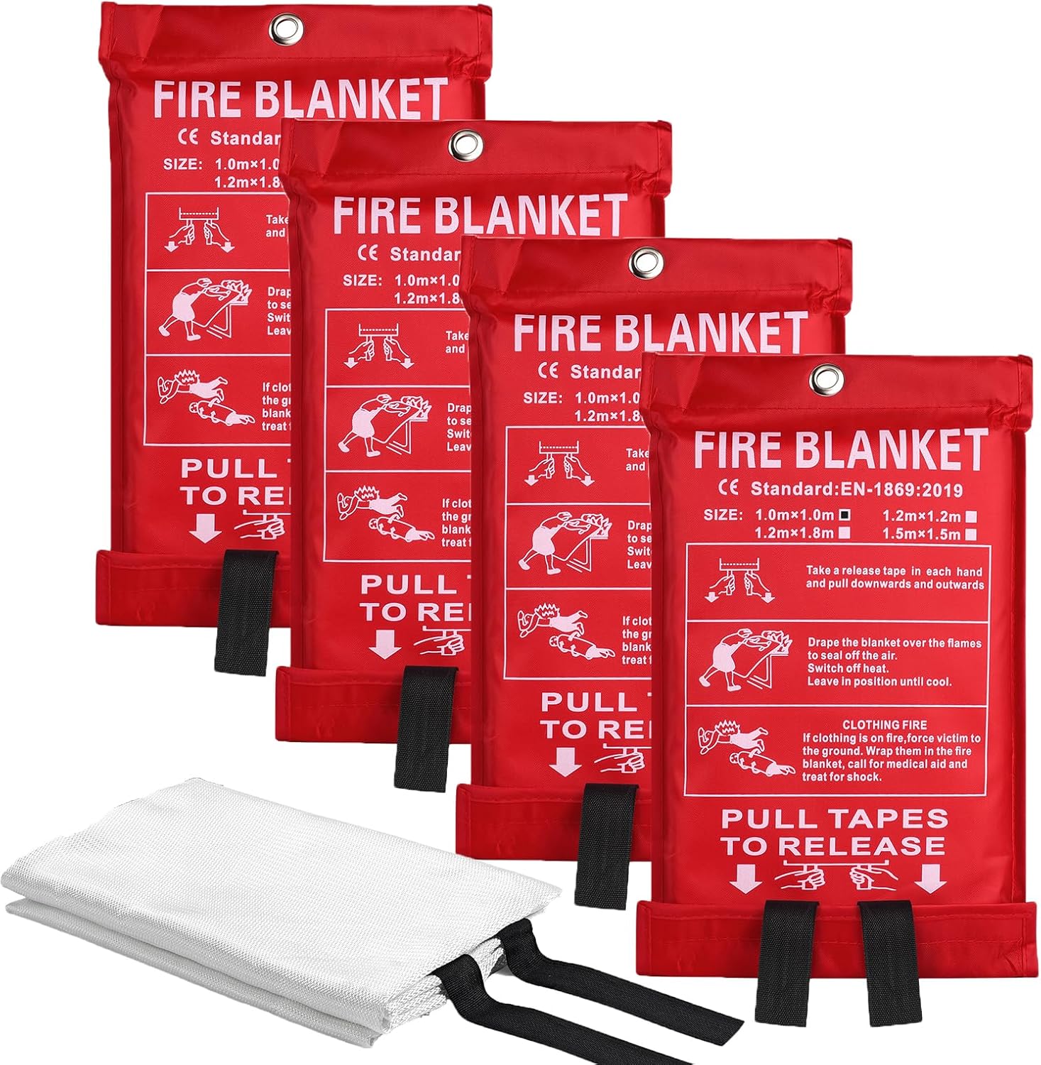 Amazon.com: COTOUXKER Fire Blanket for Kitchen, Emergency Fire Blanket ...