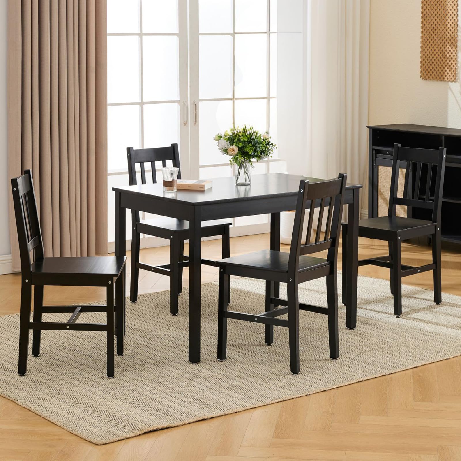 Amazon.com - DM Furniture Dining Table Set for 4, 5 - Piece Kitchen ...
