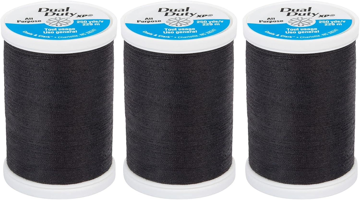 Amazon.com: C&C Dual Duty XP - 3 Pack of 250y/228.6m Thread - Black