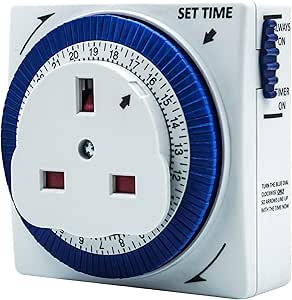 Uni- Com 24 Hour Plug-in Segment Timer Switch, Energy Saving, Home Security, Easy to Programme ...