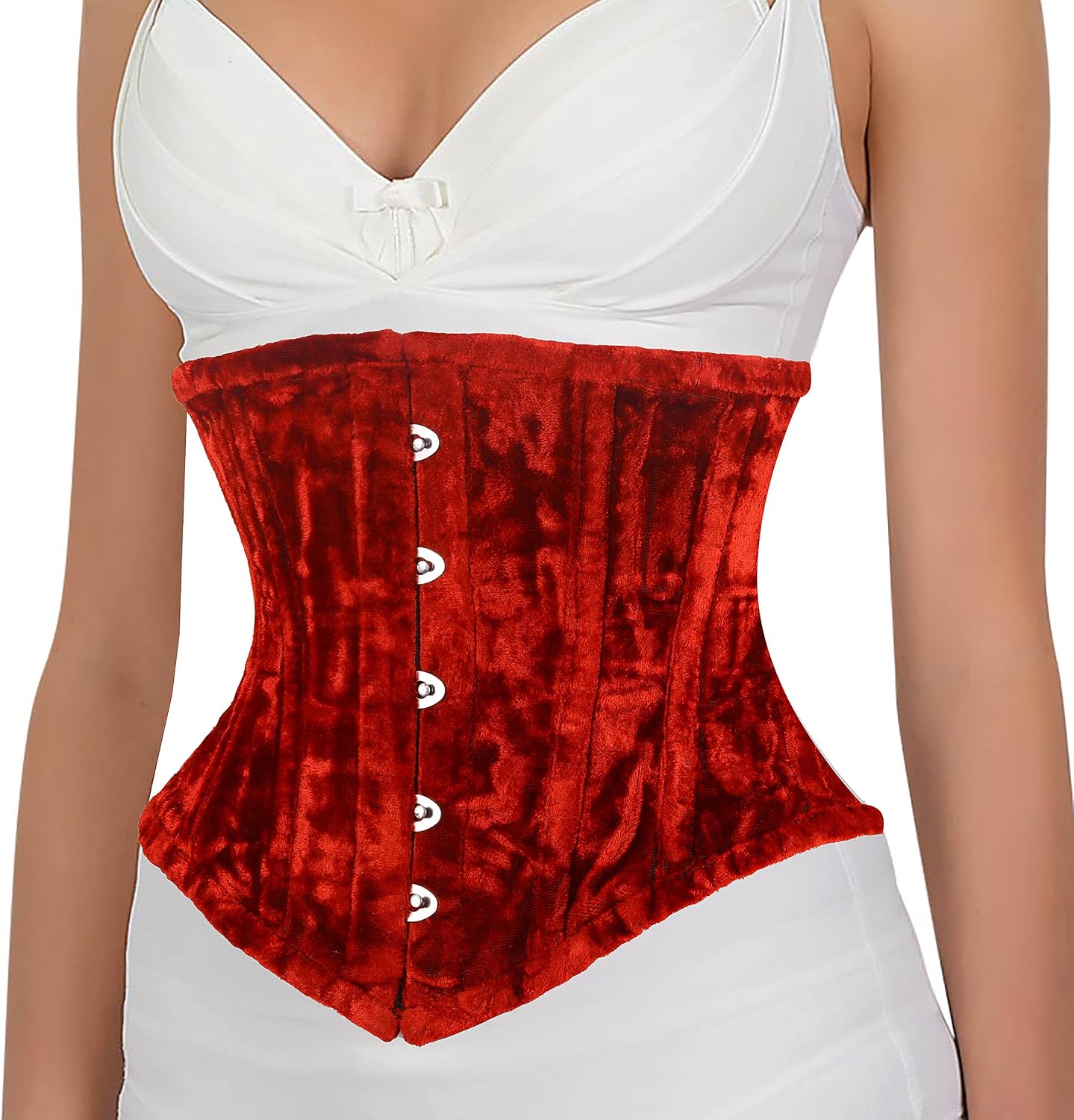 Women's Steel Boned Corset Short Torso Heavy Duty Truly Waist Training ...