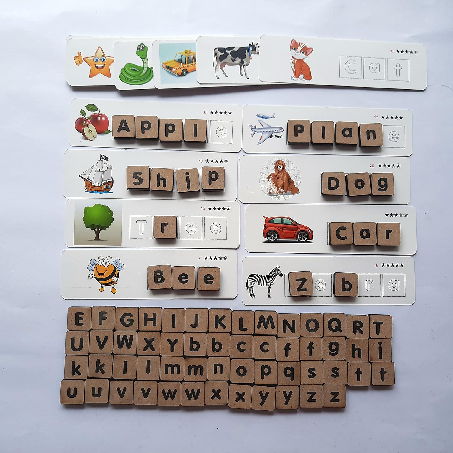 Buy The Ally Matching Letter Game with Cards for Early Learning of Kids ...