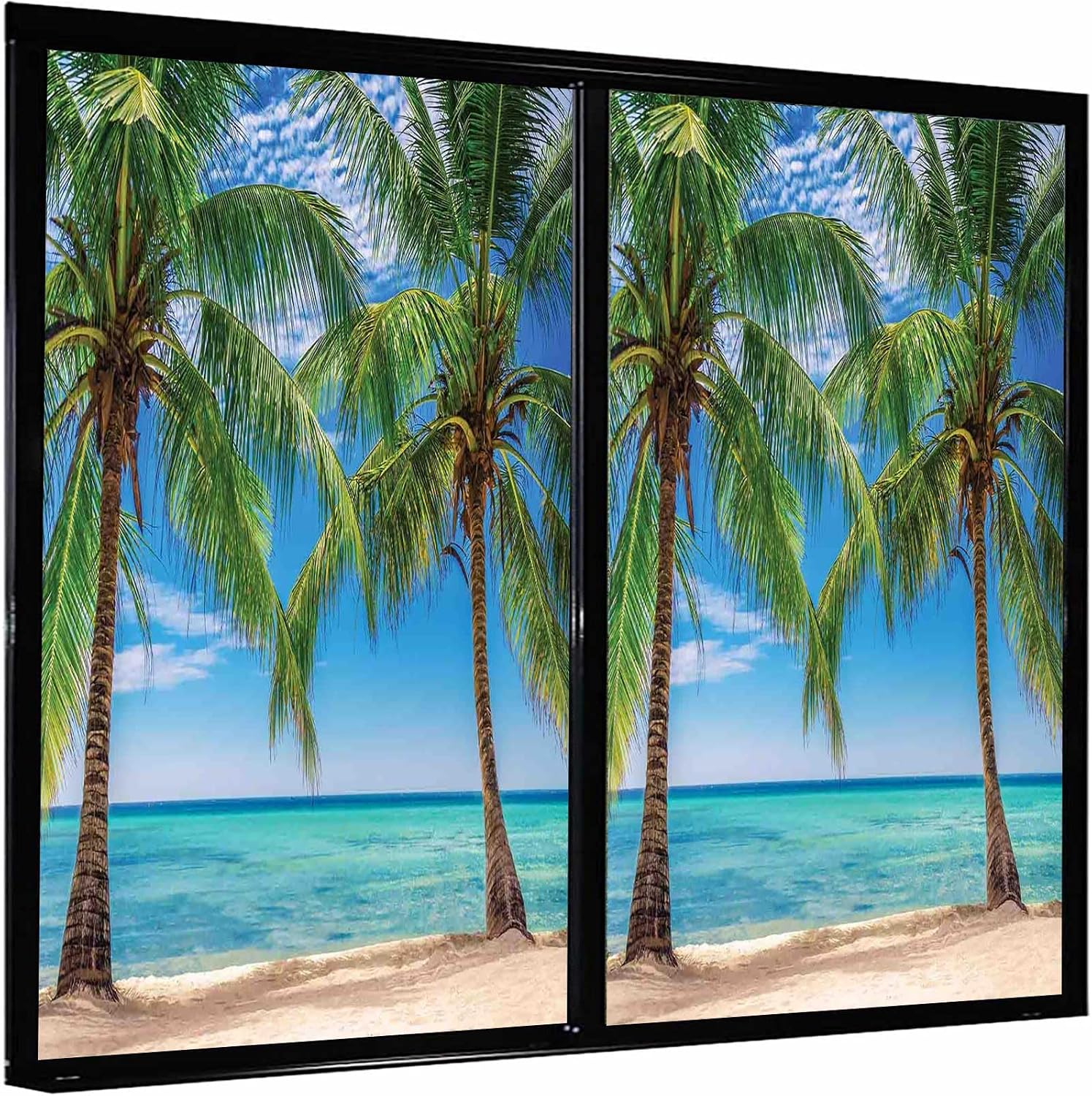 Amazon.com: Waves Sliding Door Privacy Film, Tropical Beaches Wonderful ...