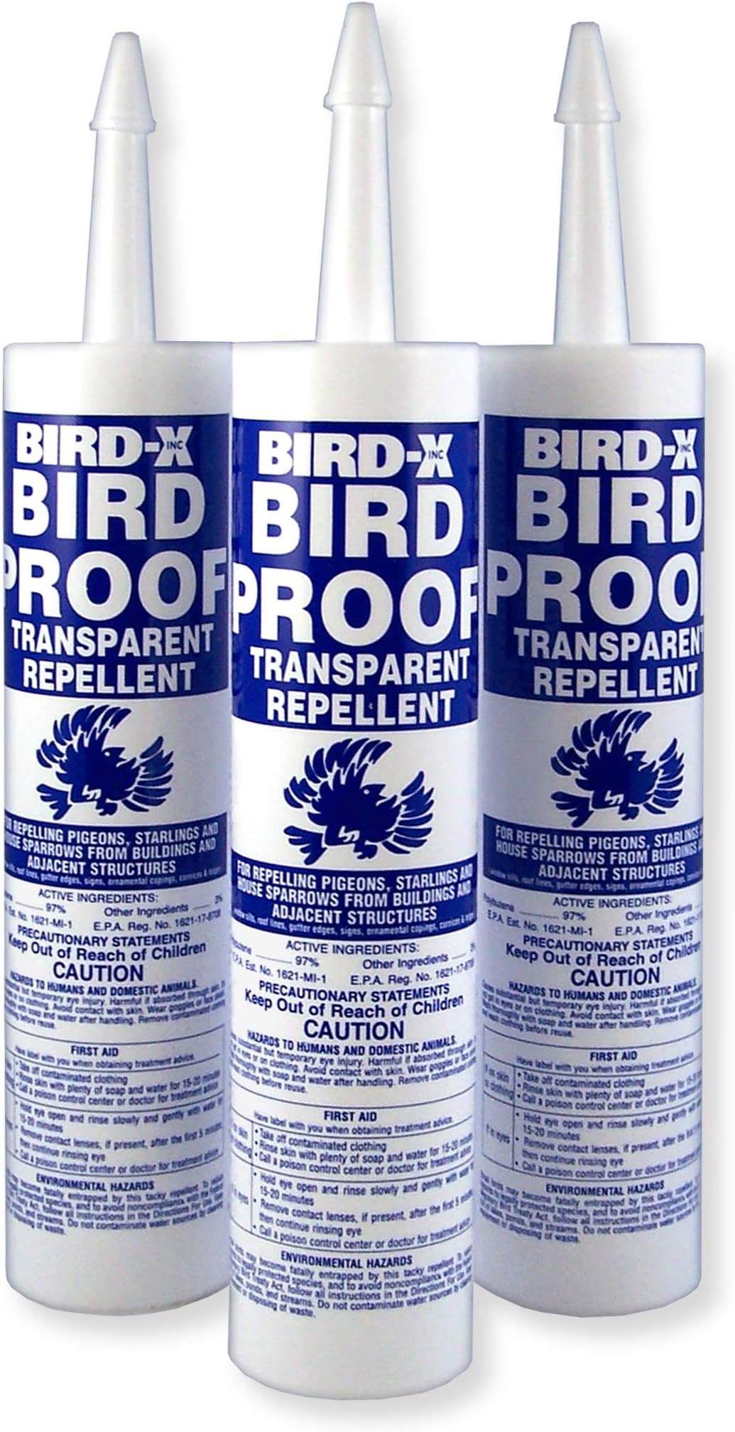 Bird-X Bird-Proof Gel Bird Repellent, Trial Kit of 3 Tubes : Bird-X ...