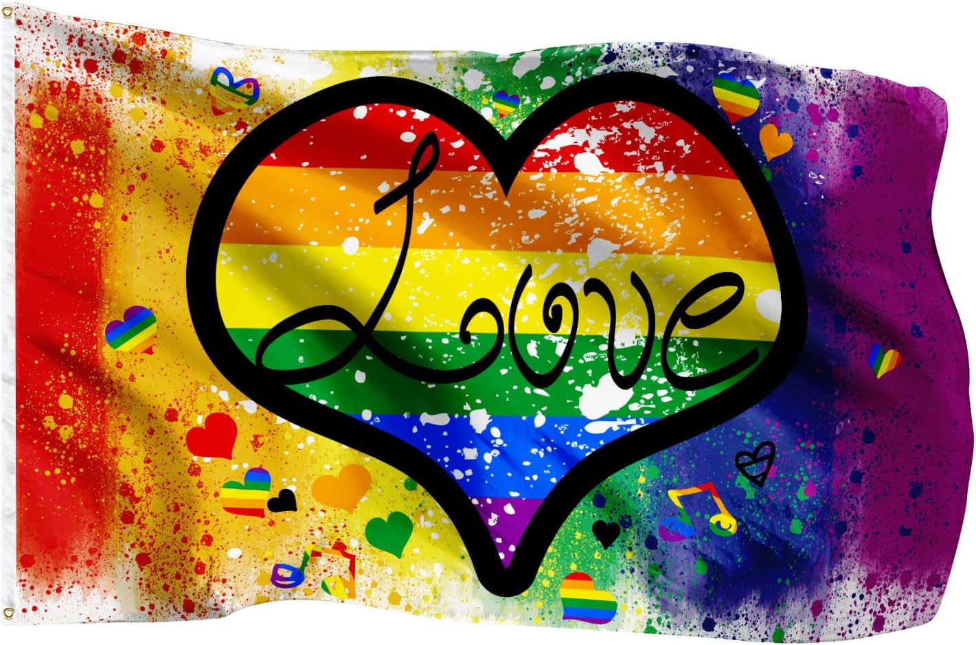 Amazon.com : Pride Flag Love Is Love Banner 3x5 Ft Rainbow LGBT ...