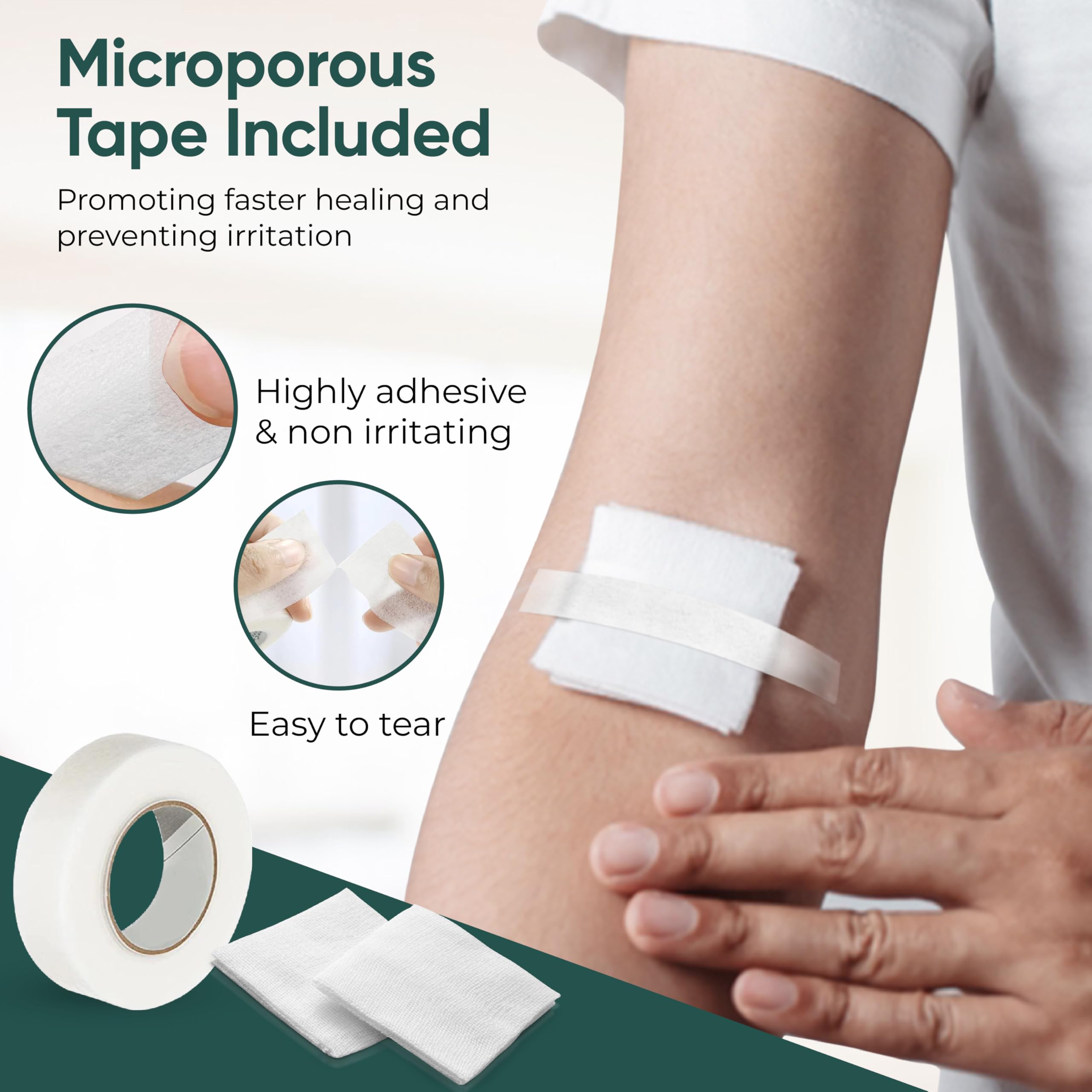 Snapklik.com : Nanacare 100 Pc Large Gauze Pads 4x4 Sterile For Wounds ...
